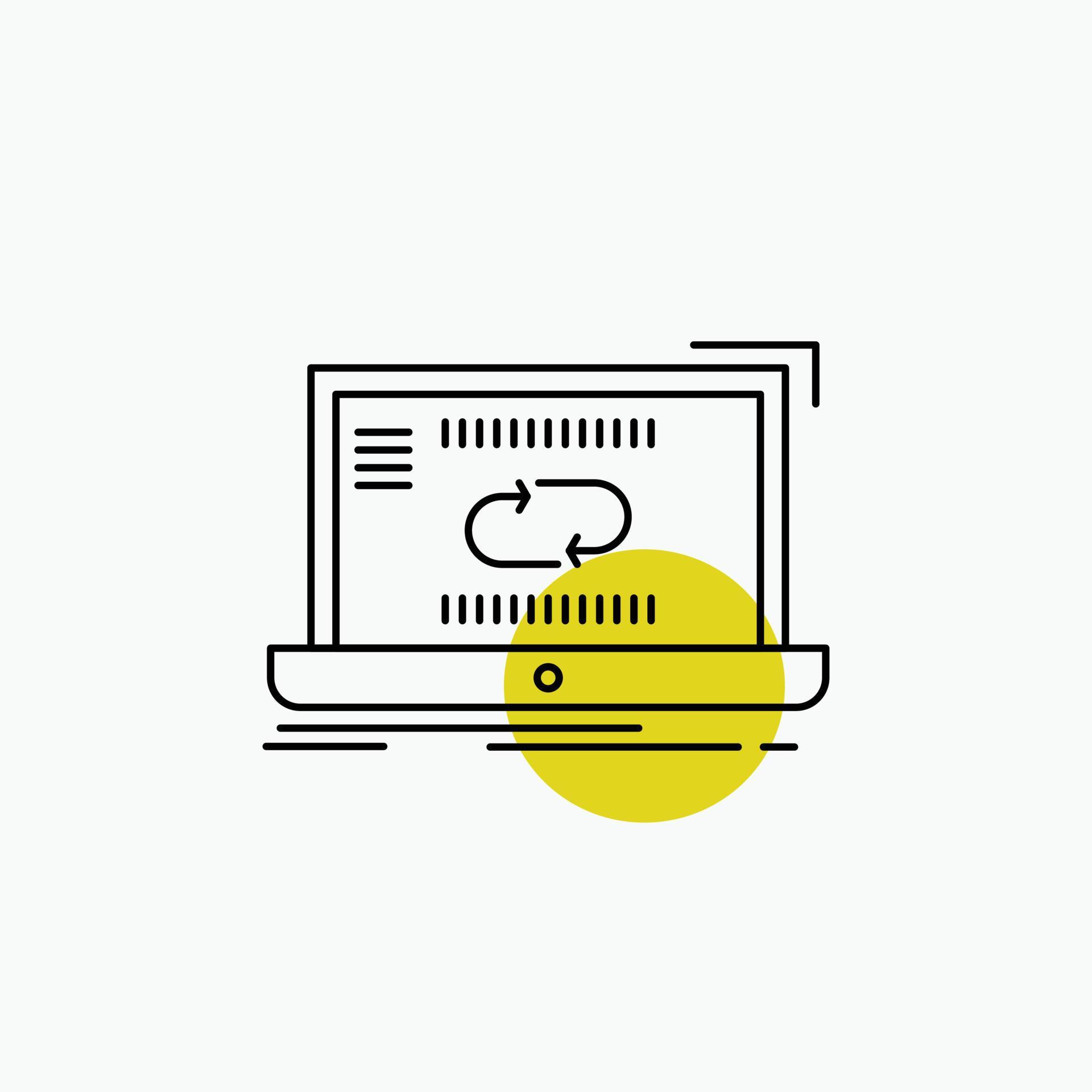 Communication Connection Link Sync Synchronization Line Icon