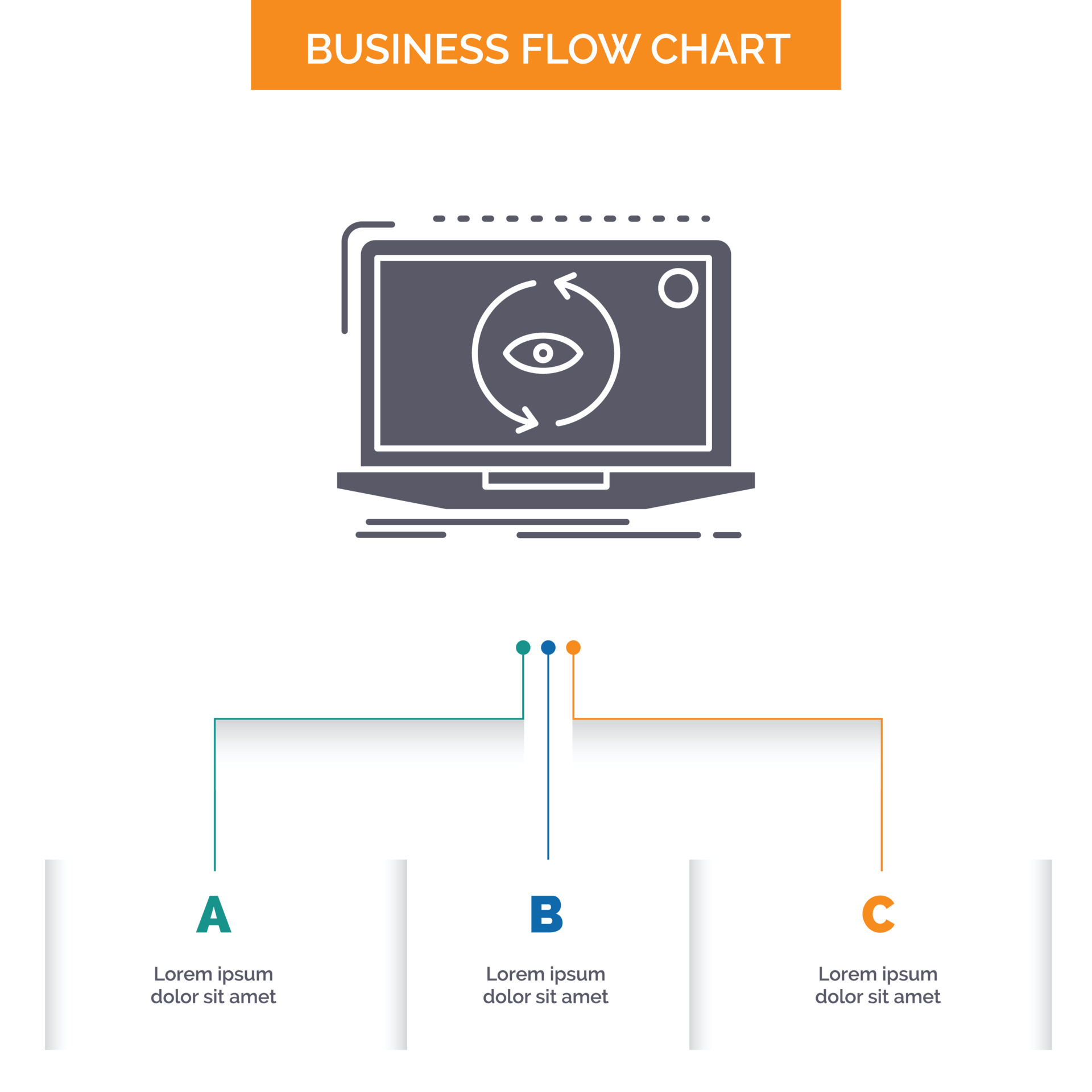 App Application New Software Update Business Flow Chart Design With 3 Steps Glyph Icon For 8859