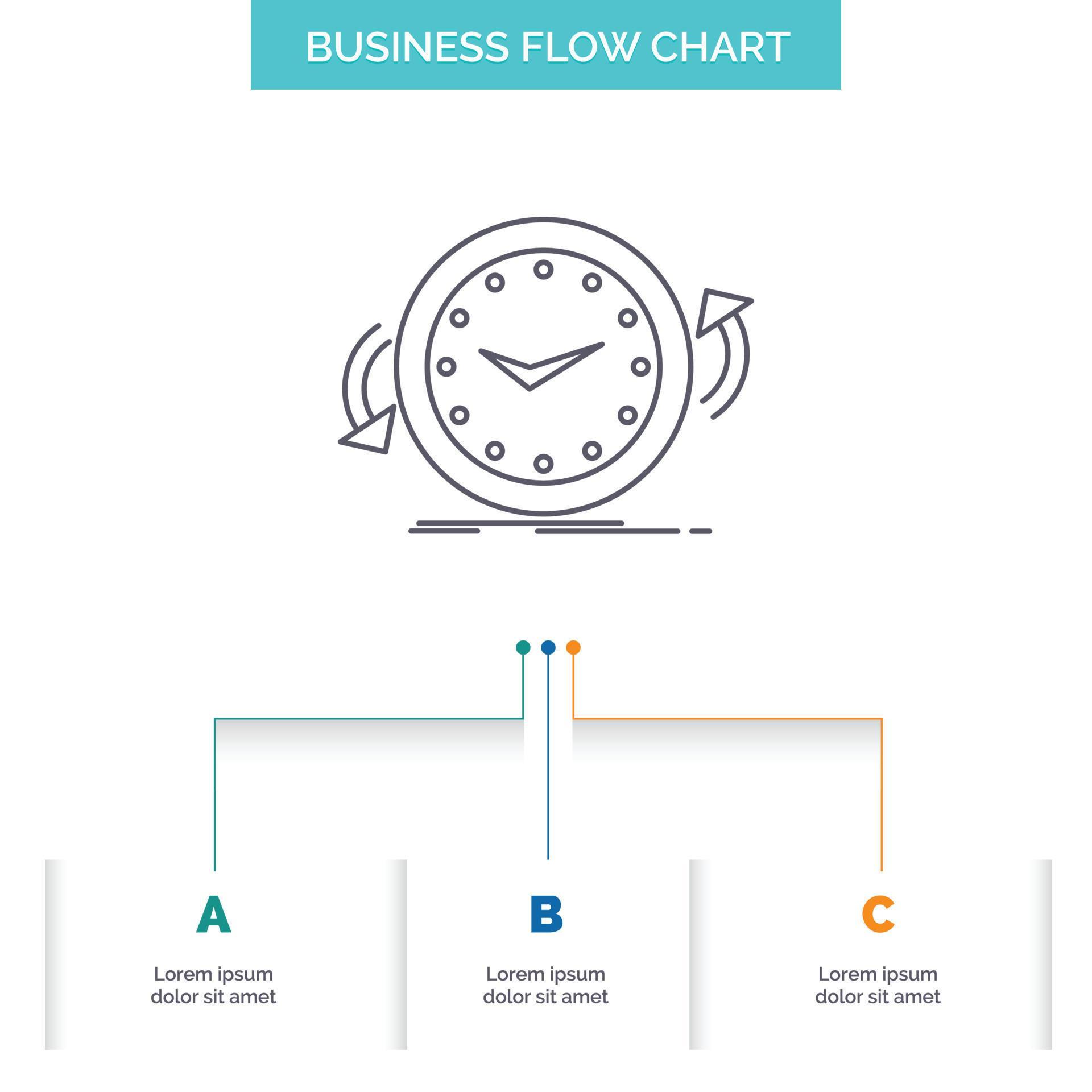 Backup. clock. clockwise. counter. time Business Flow Chart Design with ...