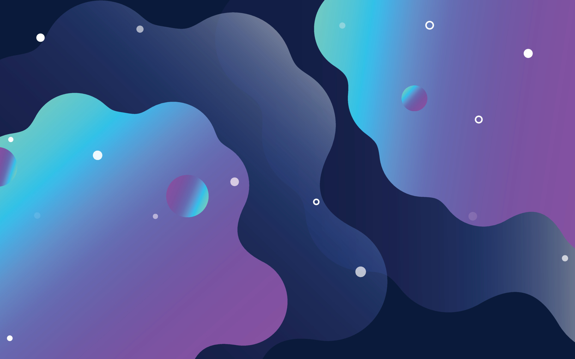 Floating Liquid Blobs Abstract Colorful Banner With Fluid Shapes
