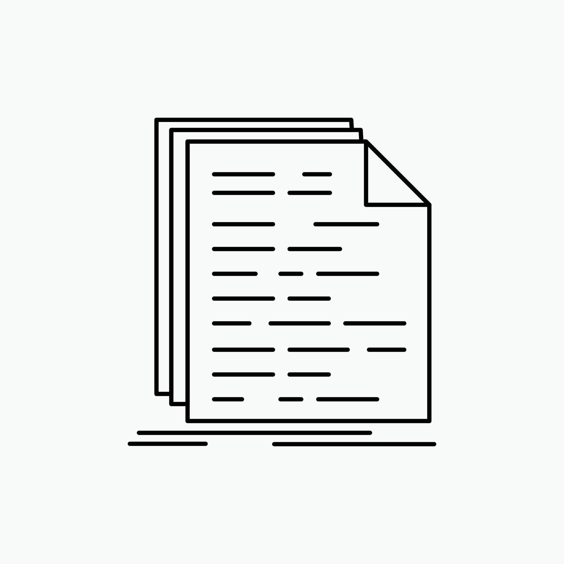 Code Coding Doc Programming Script Line Icon Vector Isolated Illustration 13027204 Vector