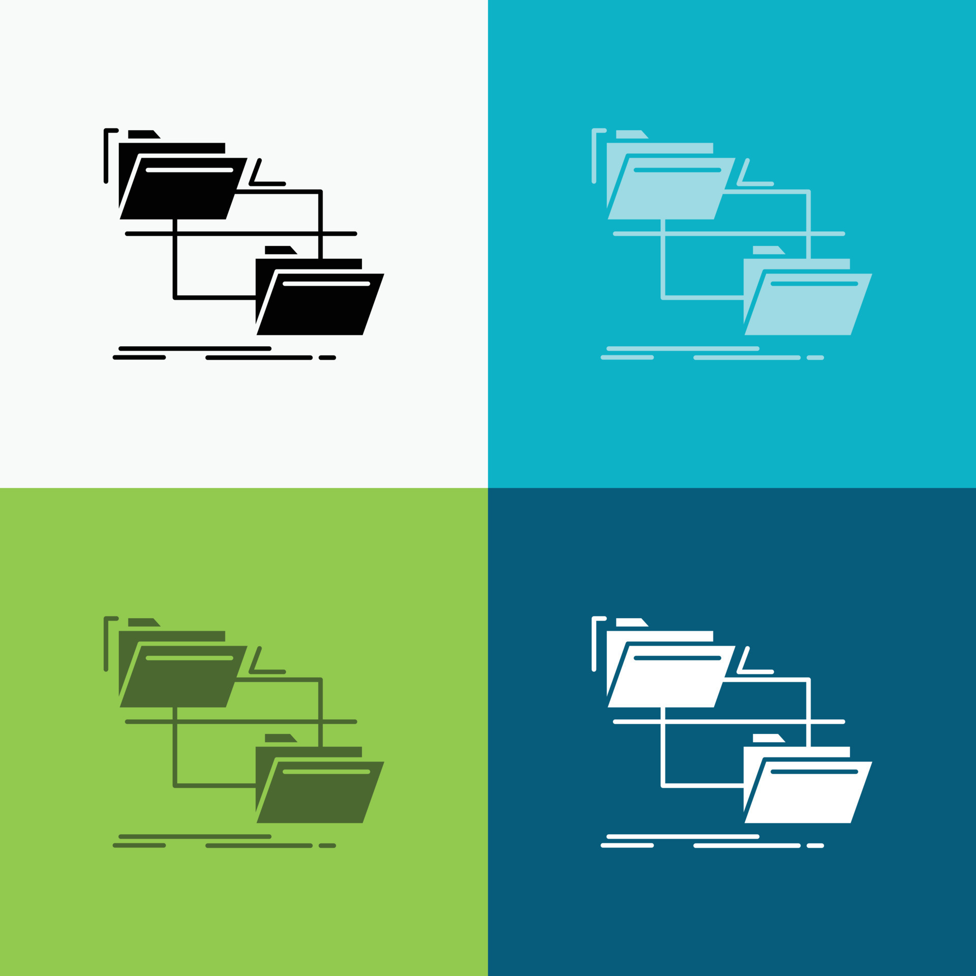 folder. file. management. move. copy Icon Over Various Background. glyph style design. designed ...