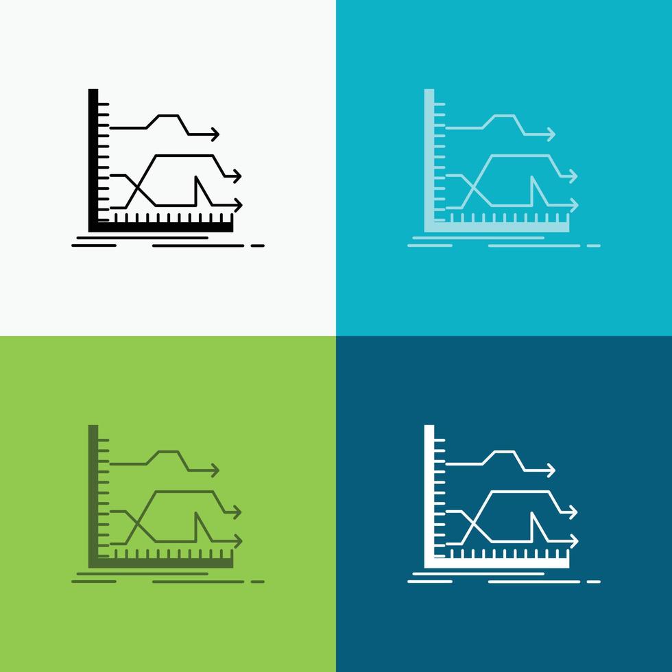 Arrows Forward Graph Market Prediction Icon Over Various Background