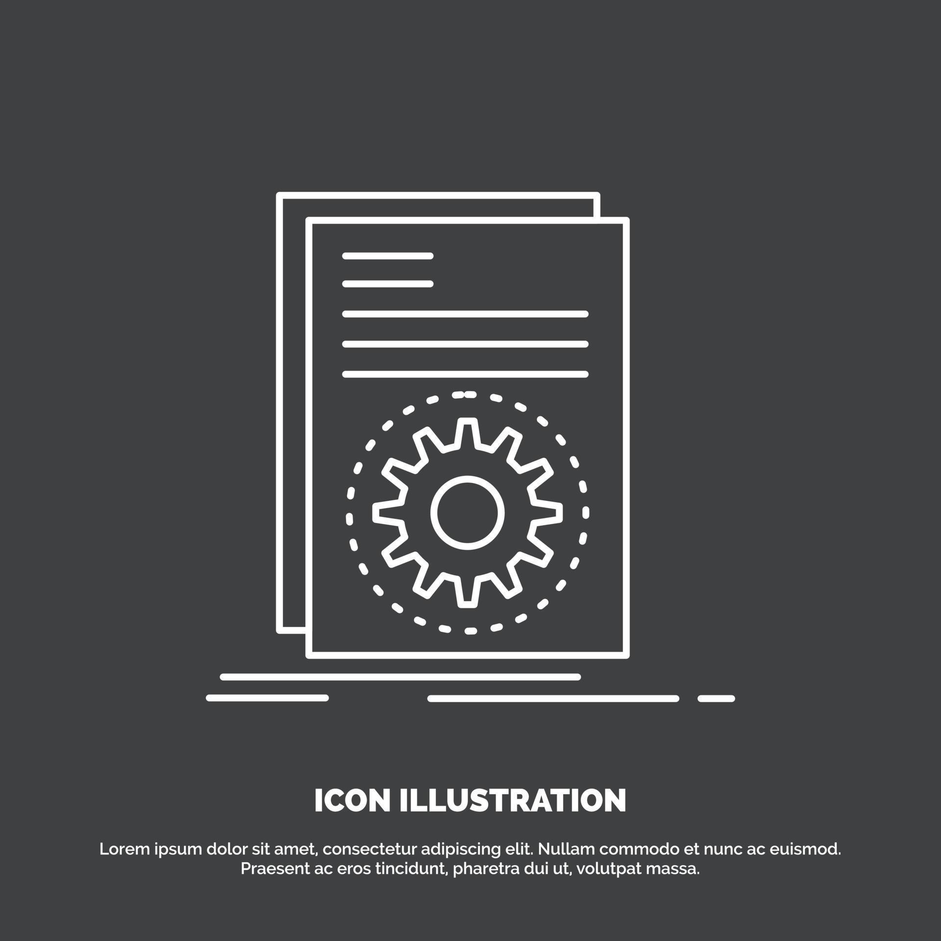 Code Executable File Running Script Icon Line Vector Symbol For Ui