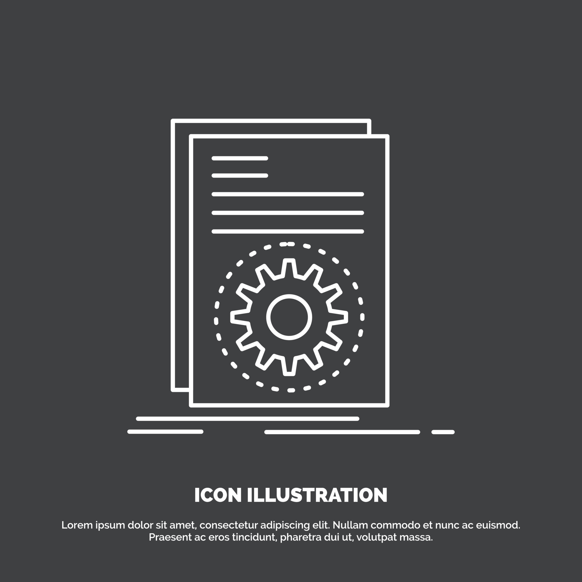 Code Executable File Running Script Icon Line Vector Symbol For Ui And Ux Website Or