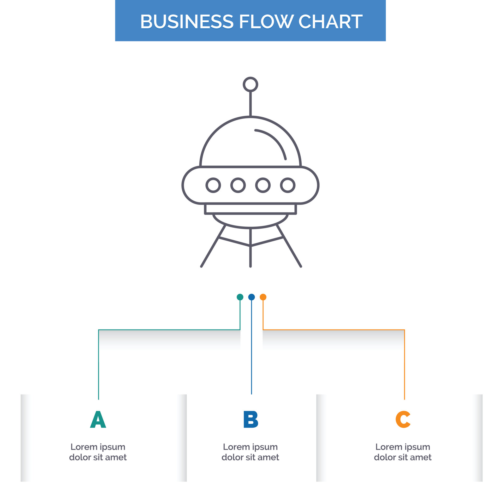 space ship. space. ship. rocket. alien Business Flow Chart Design with ...