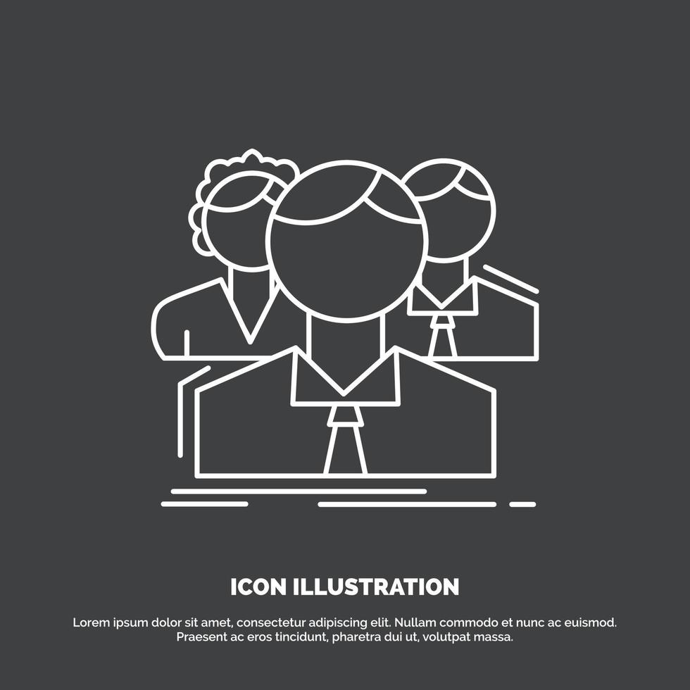 Group Multiplayer People Team Online Icon Line Vector Symbol For Ui And Ux Website Or
