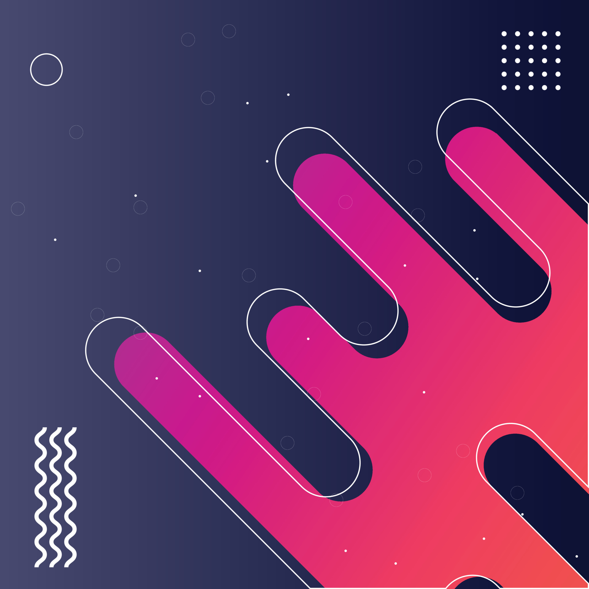 Original Beautiful Combination Modern Style Abstraction With Composition Made Of Various Rounded