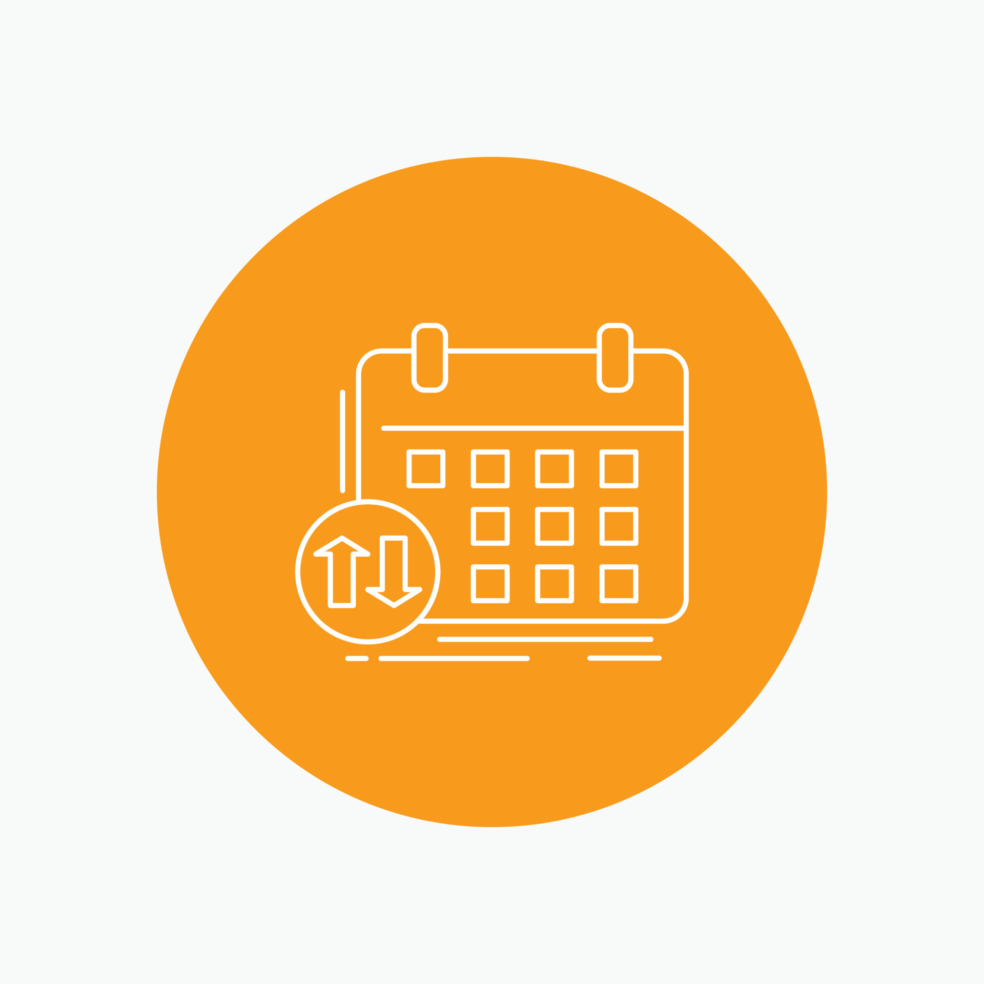 Schedule Classes Timetable Appointment Event White Line Icon In