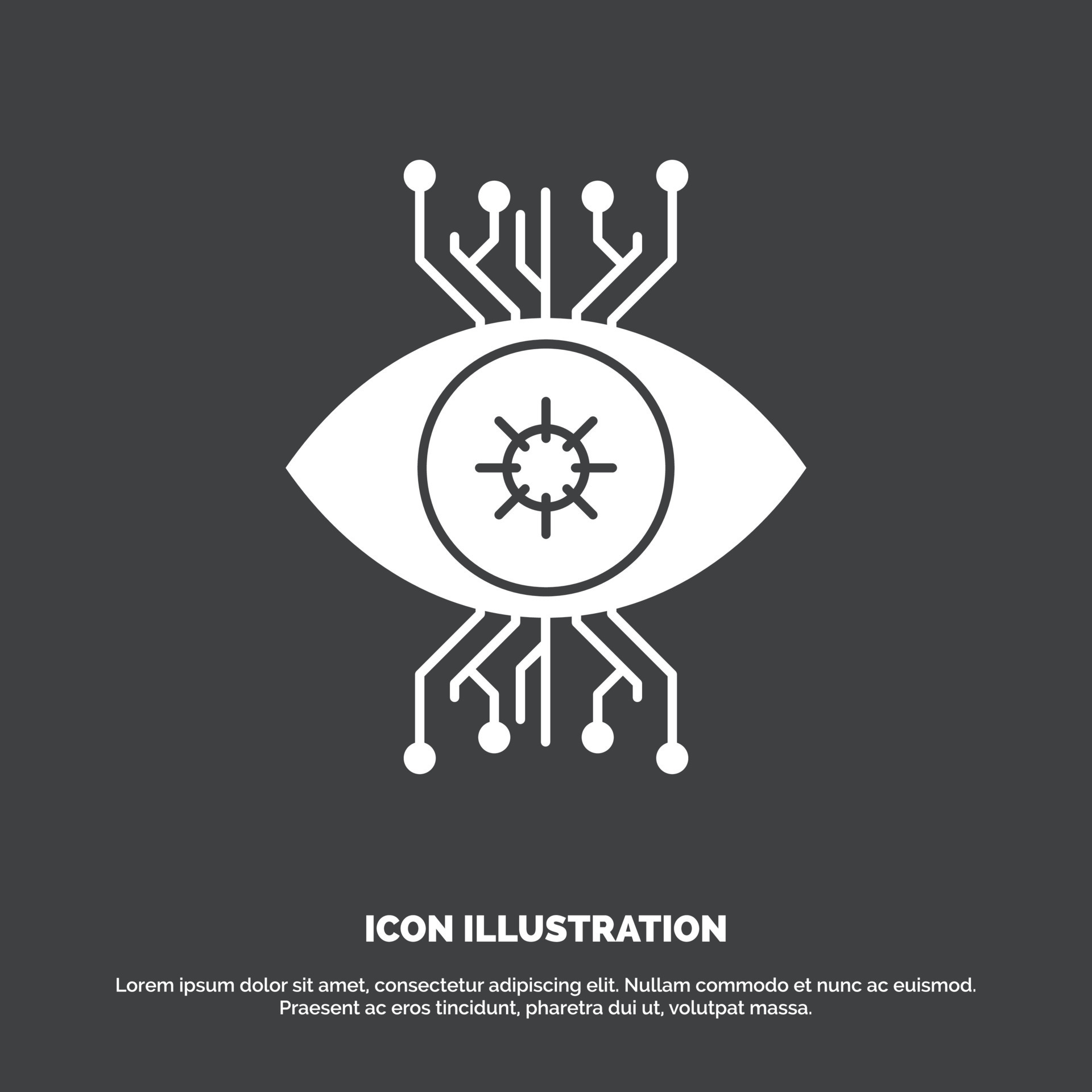 Infrastructure. monitoring. surveillance. vision. eye Icon. glyph ...
