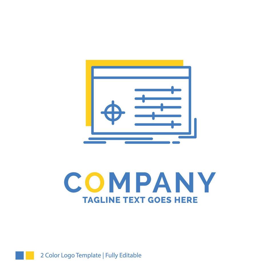 File Object Processing Settings Software Blue Yellow Business Logo