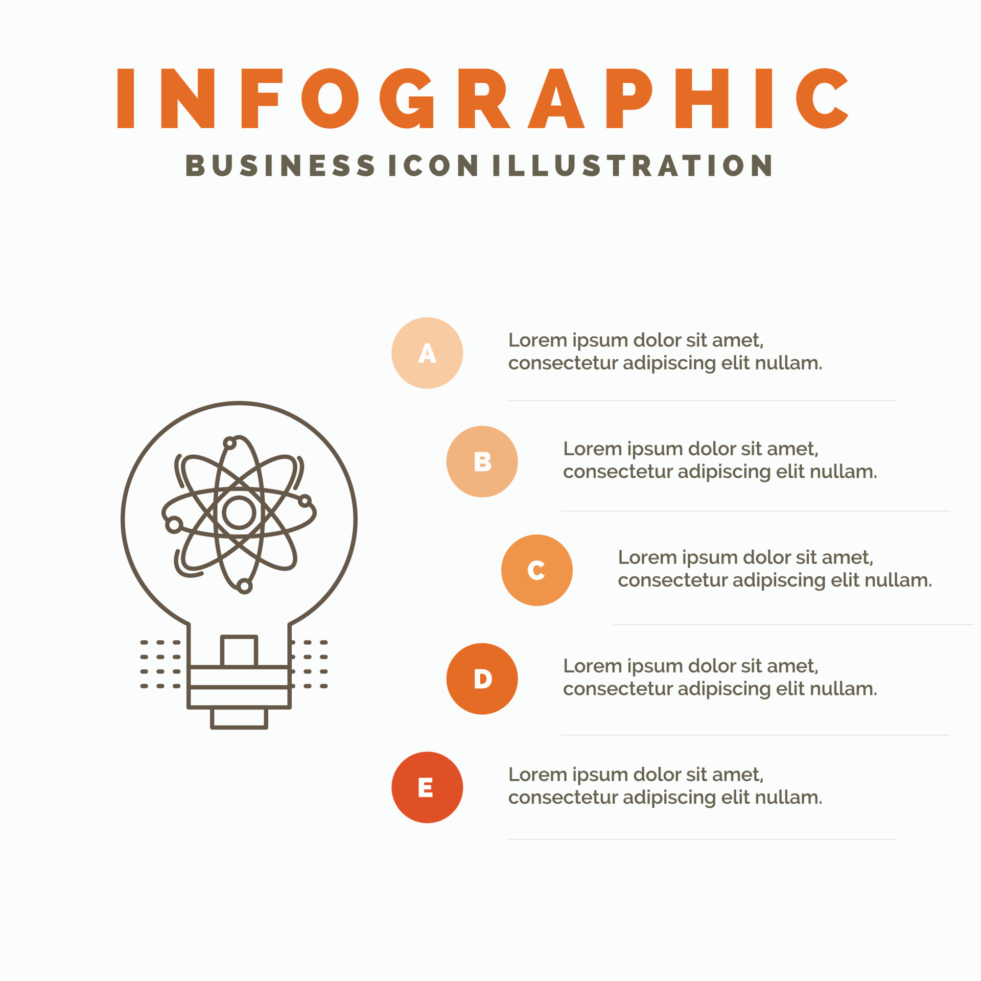 ocurrencia. innovación. luz. solución. plantilla de infografías de inicio para sitio web y ...