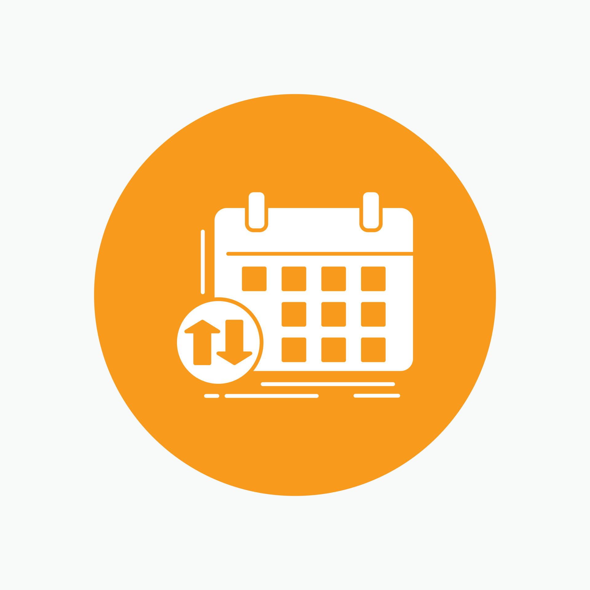 Schedule Classes Timetable Appointment Event White Glyph Icon In