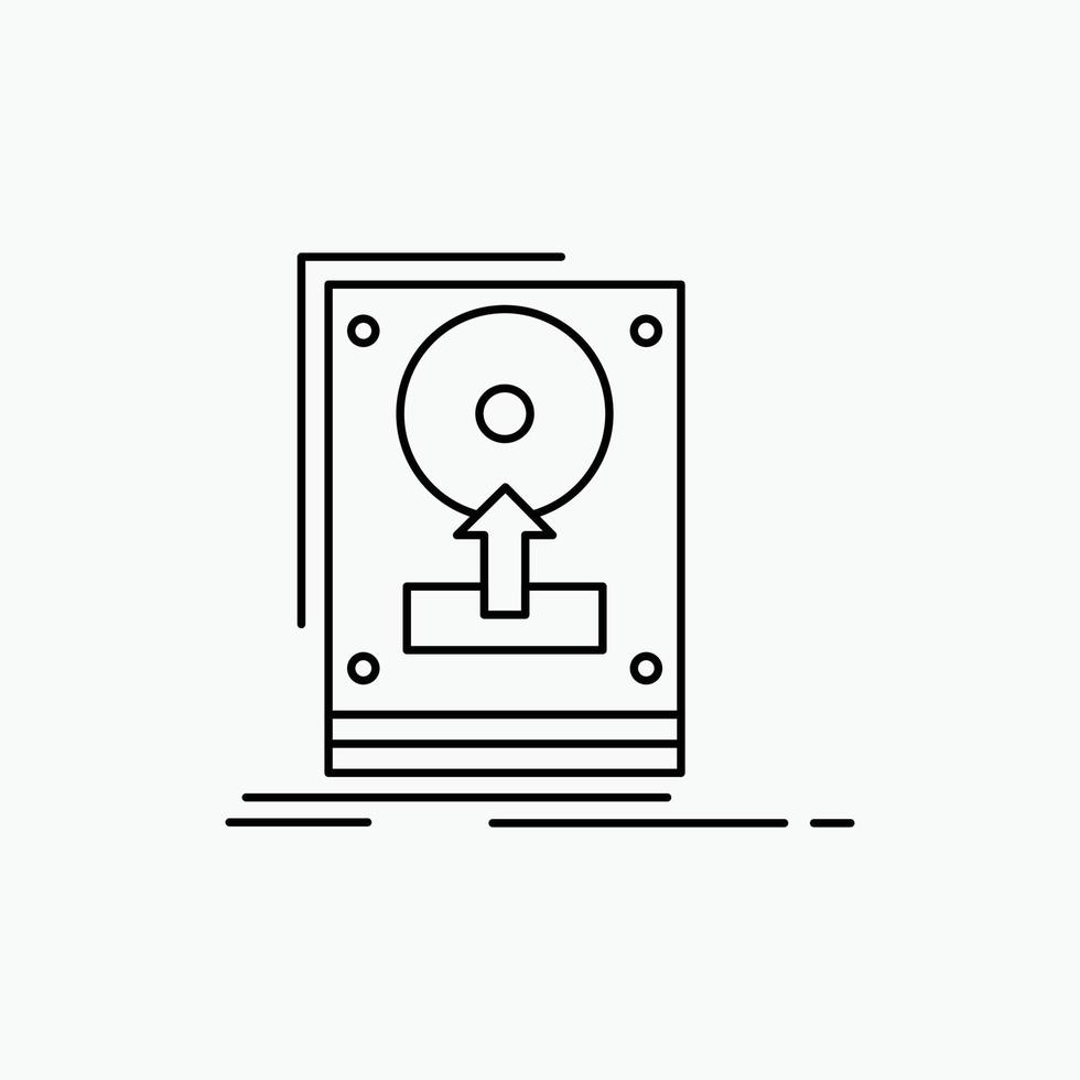 install. drive. hdd. save. upload Line Icon. Vector isolated illustration 13029554 Vector Art at ...