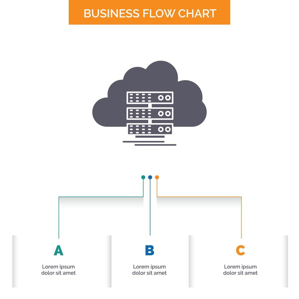 Cloud Storage Computing Data Flow Business Flow Chart Design With 3