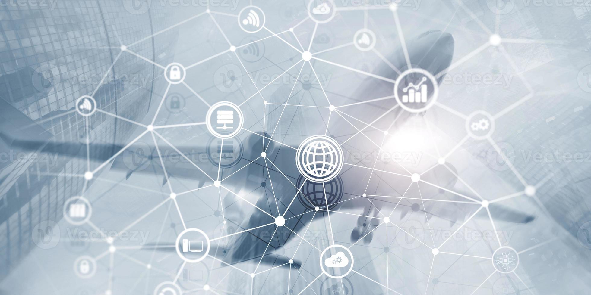 Wireless communication network. Diagrams with icons on abstract ... Wireless communication network. Diagrams with icons on abstract ...