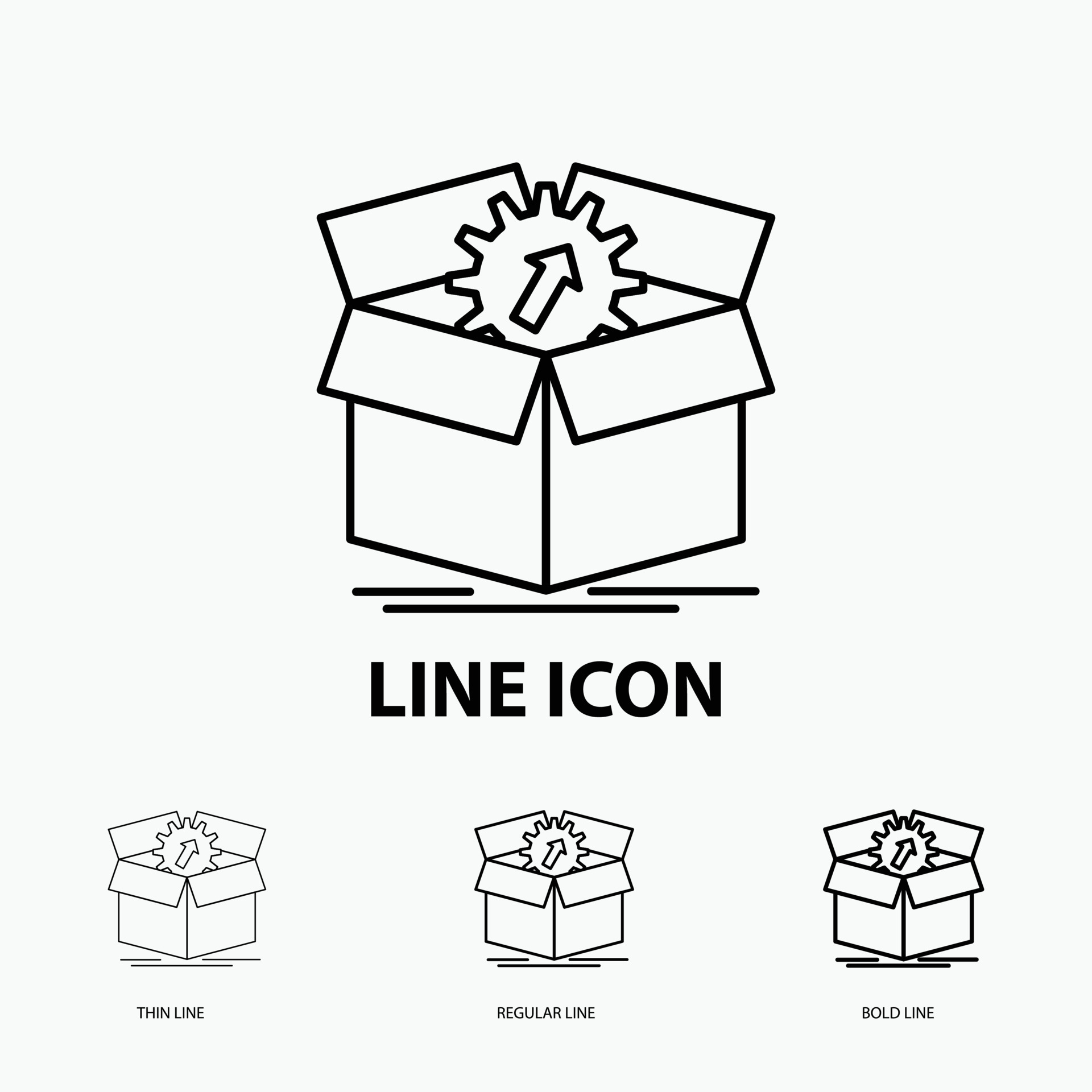 Upload Performance Productivity Progress Work Icon In Thin Regular And Bold Line Style