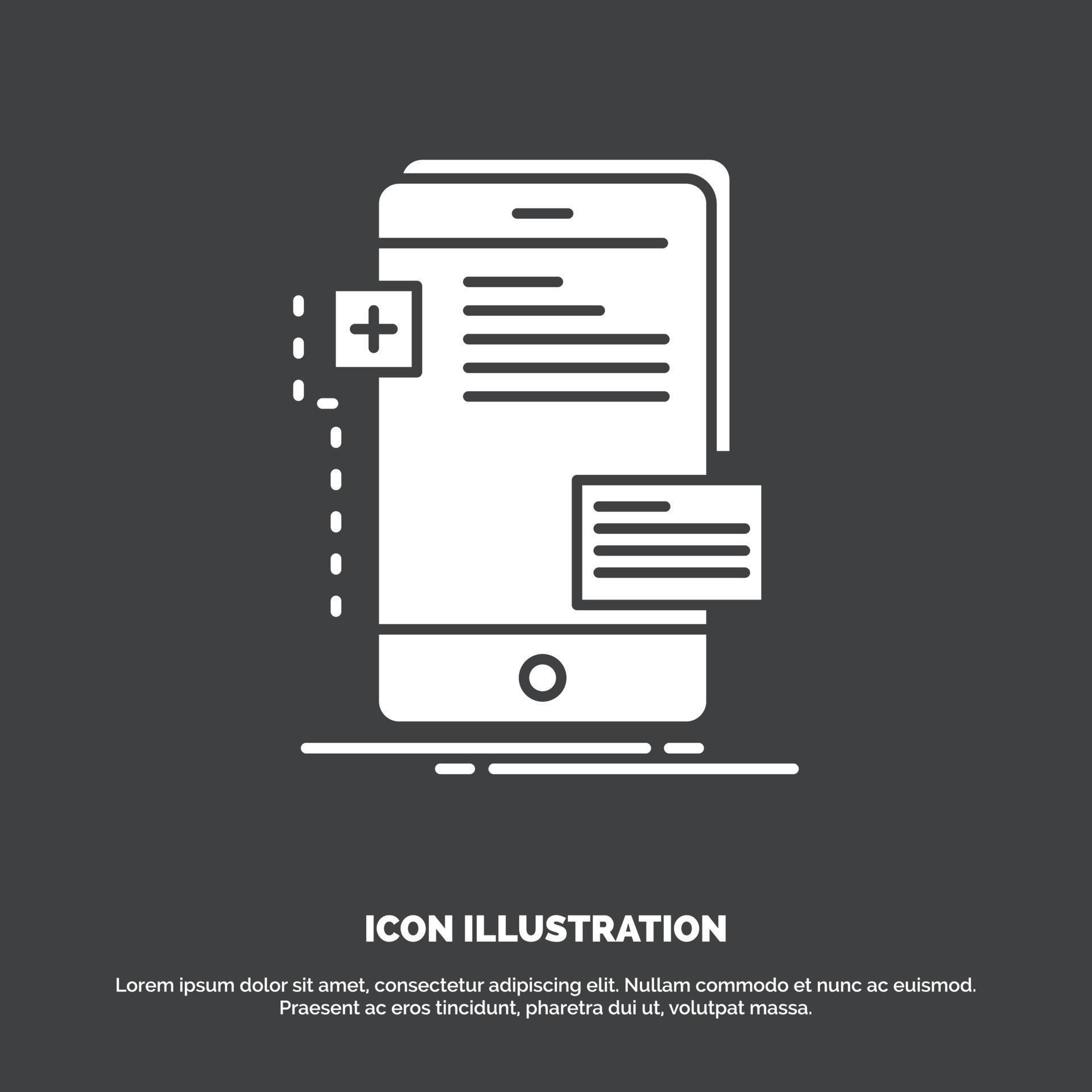 Frontend Interface Mobile Phone Developer Icon Glyph Vector Symbol For Ui And Ux Website