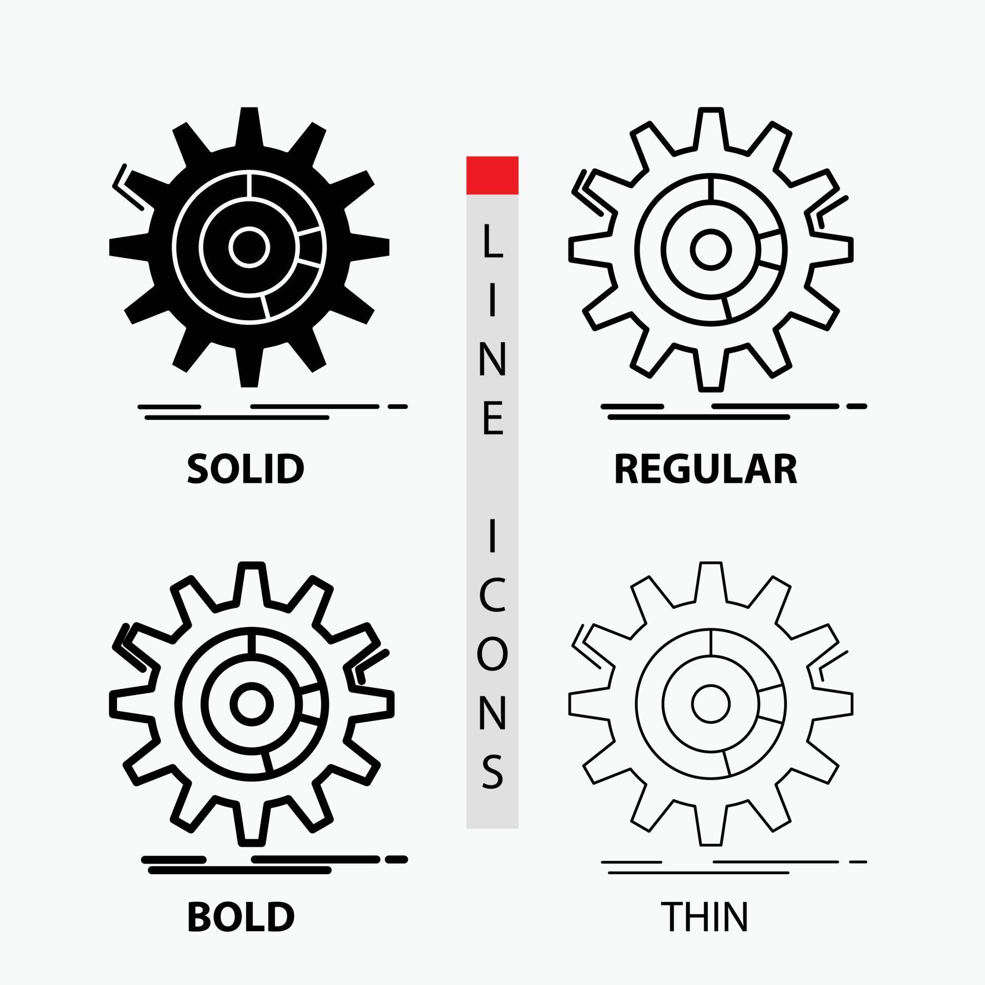 Setting Data Management Process Progress Icon In Thin Regular