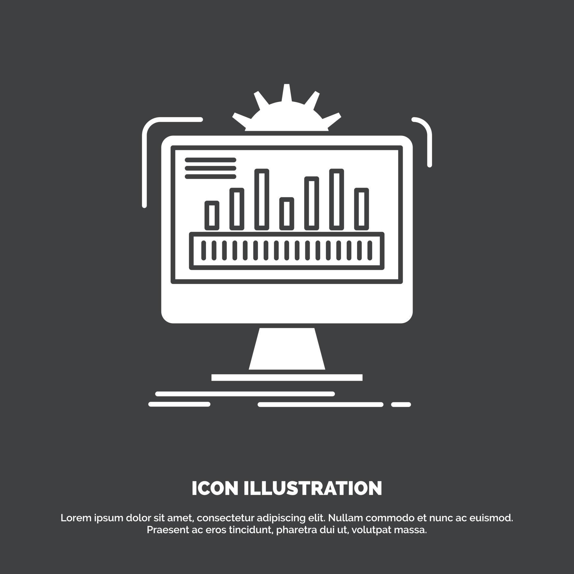 Dashboard Admin Monitor Monitoring Processing Icon Glyph Vector Symbol For Ui And Ux