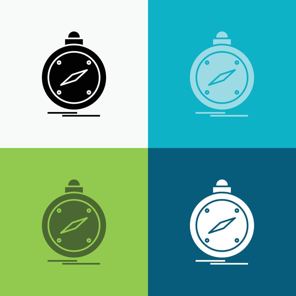 Compass Direction Navigation Gps Location Icon Over Various