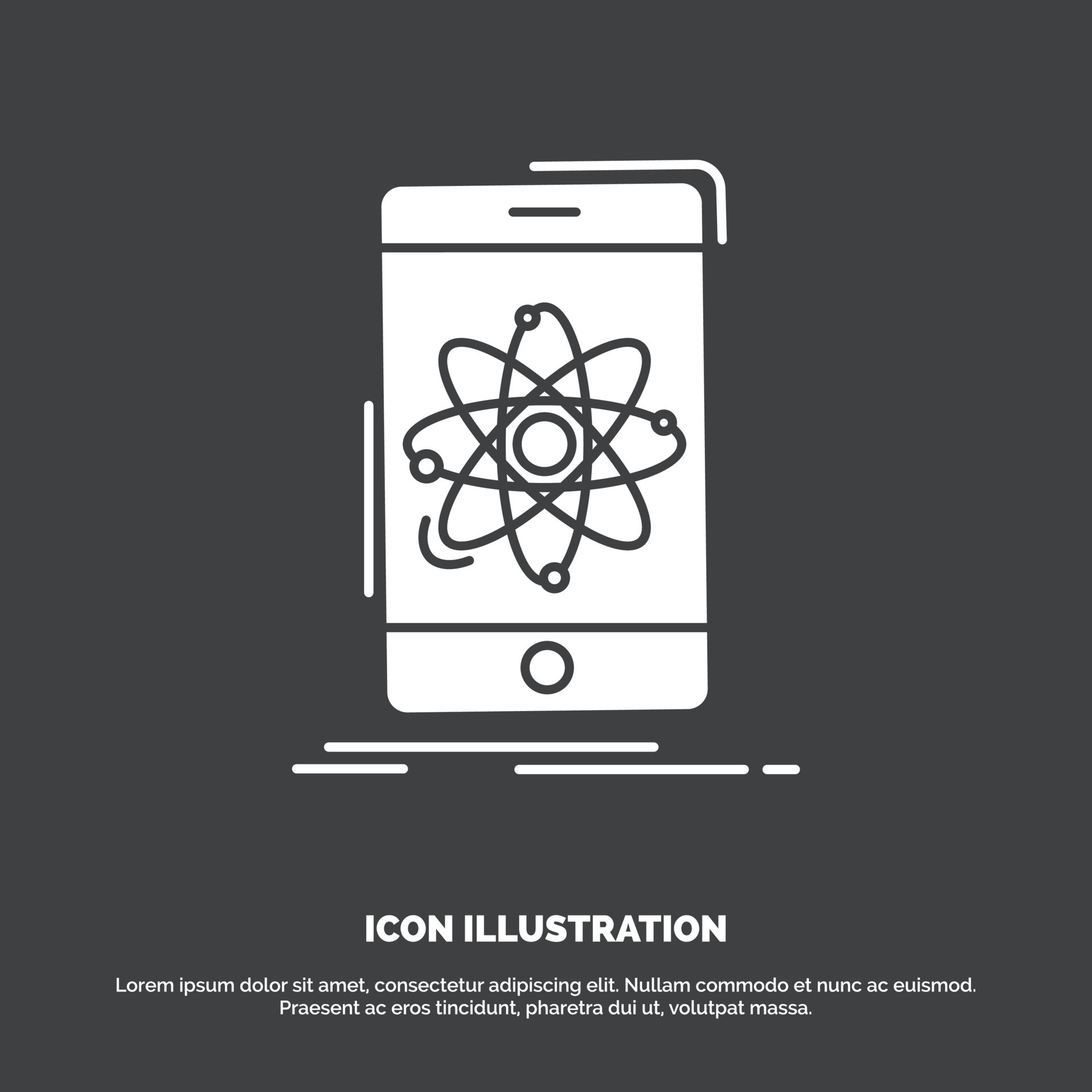 Data Information Mobile Research Science Icon Glyph Vector Symbol For Ui And Ux Website Or