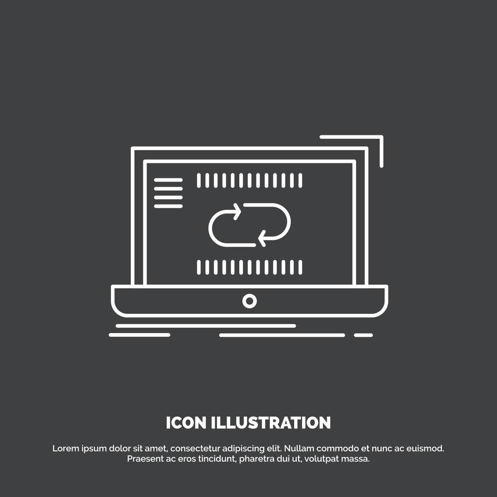 Communication Connection Link Sync Synchronization Icon Line Vector Symbol For Ui And Ux