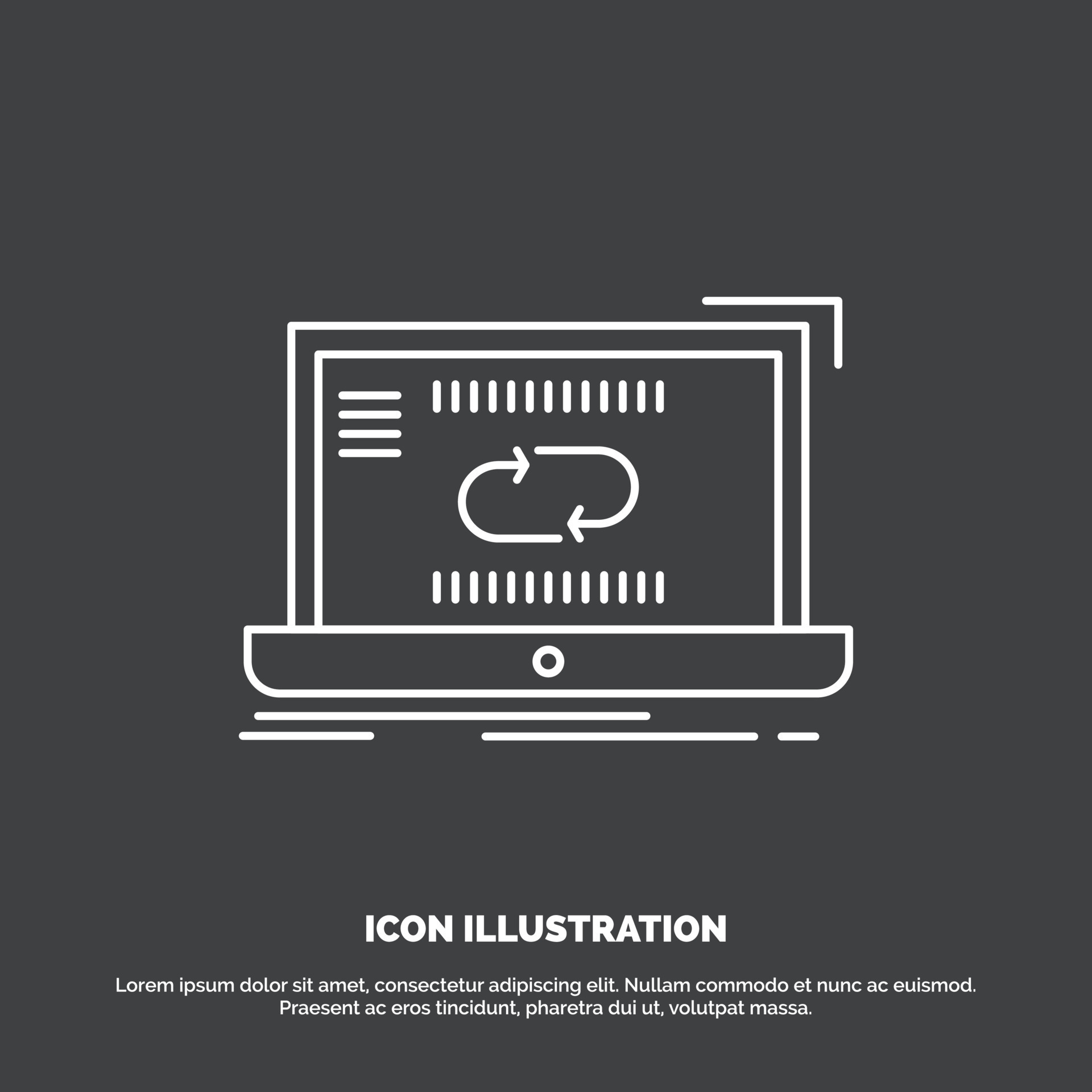 Communication Connection Link Sync Synchronization Icon Line Vector Symbol For Ui And Ux