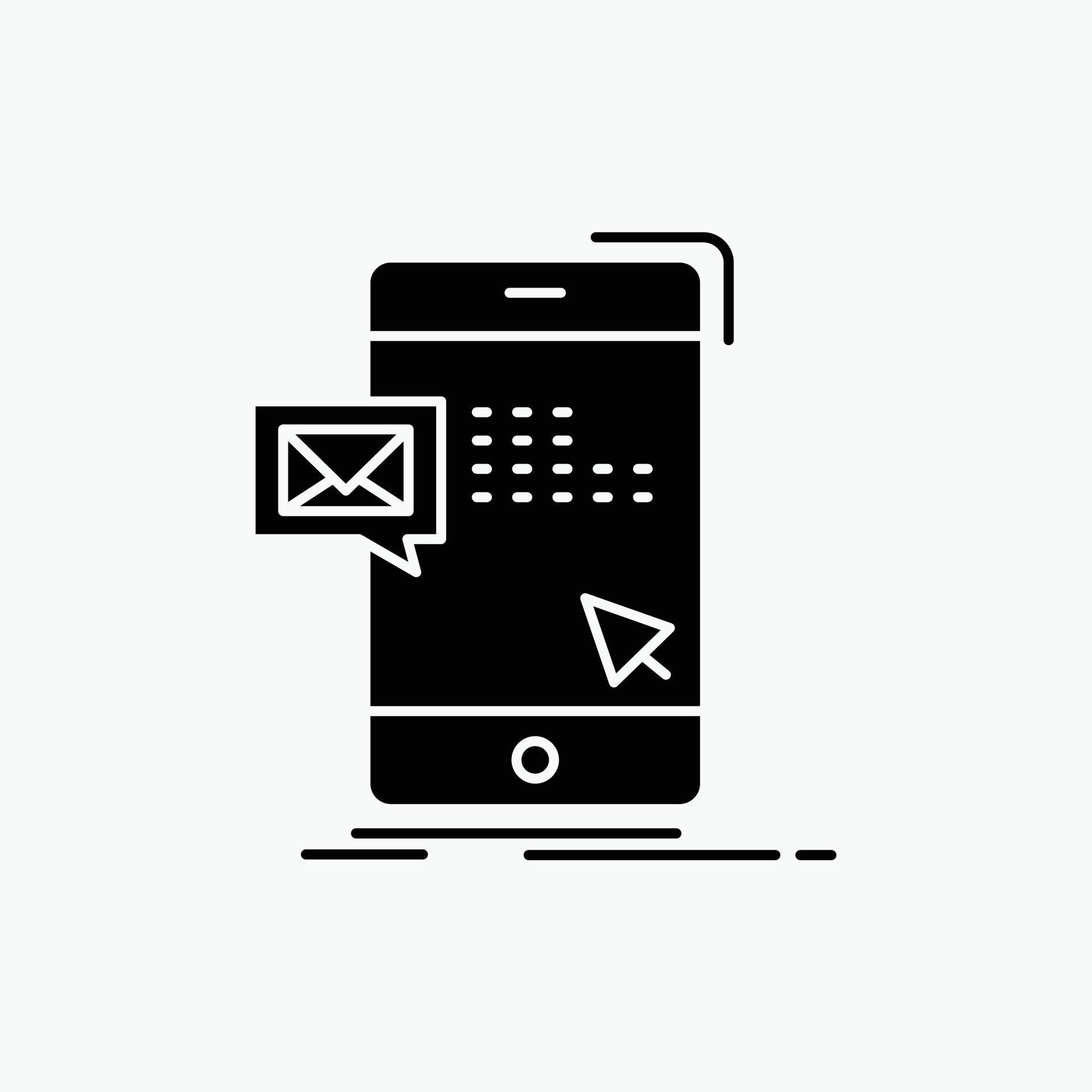 bulk. dialog. instant. mail. message Glyph Icon. Vector isolated ...