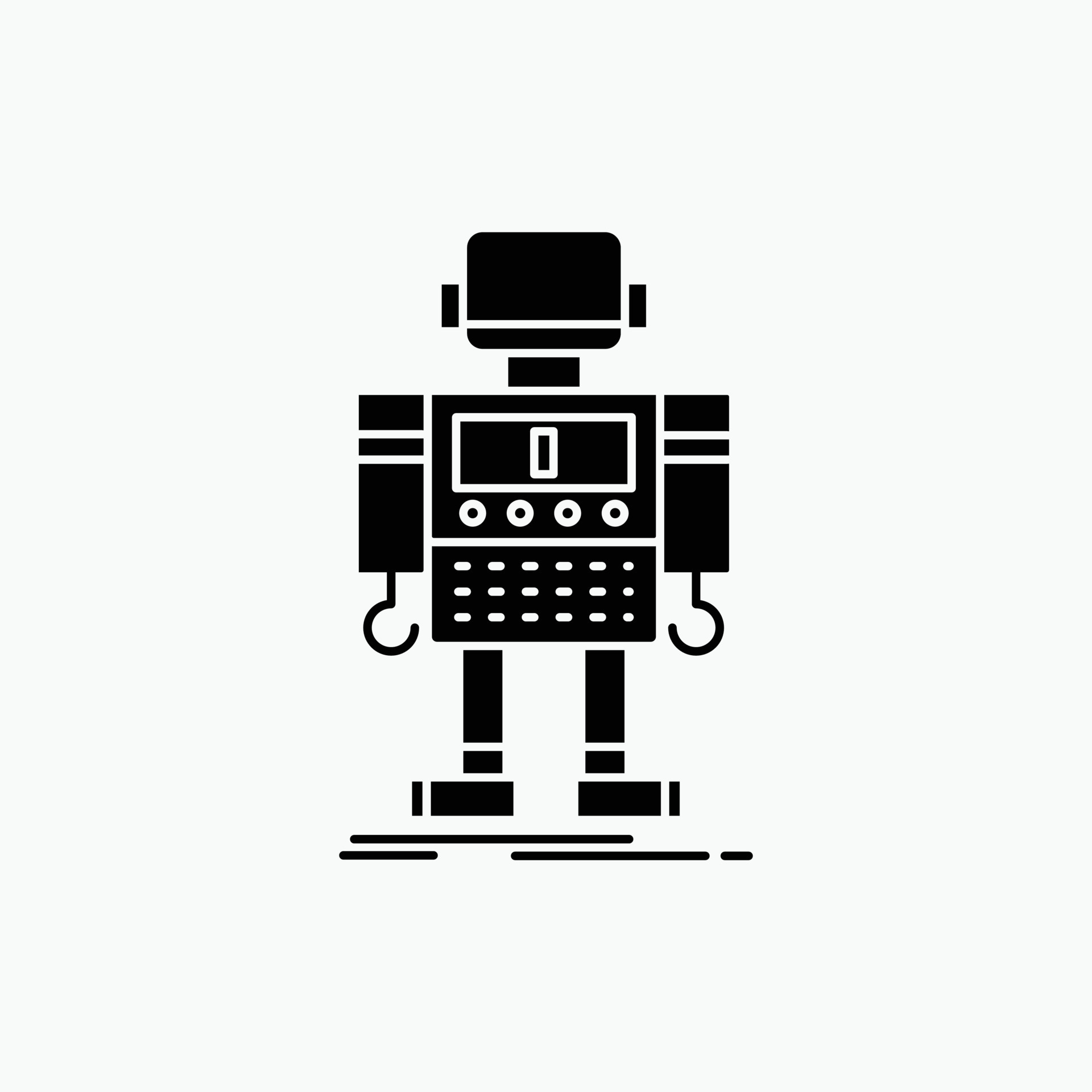 autonomous. machine. robot. robotic. technology Glyph Icon. Vector ...