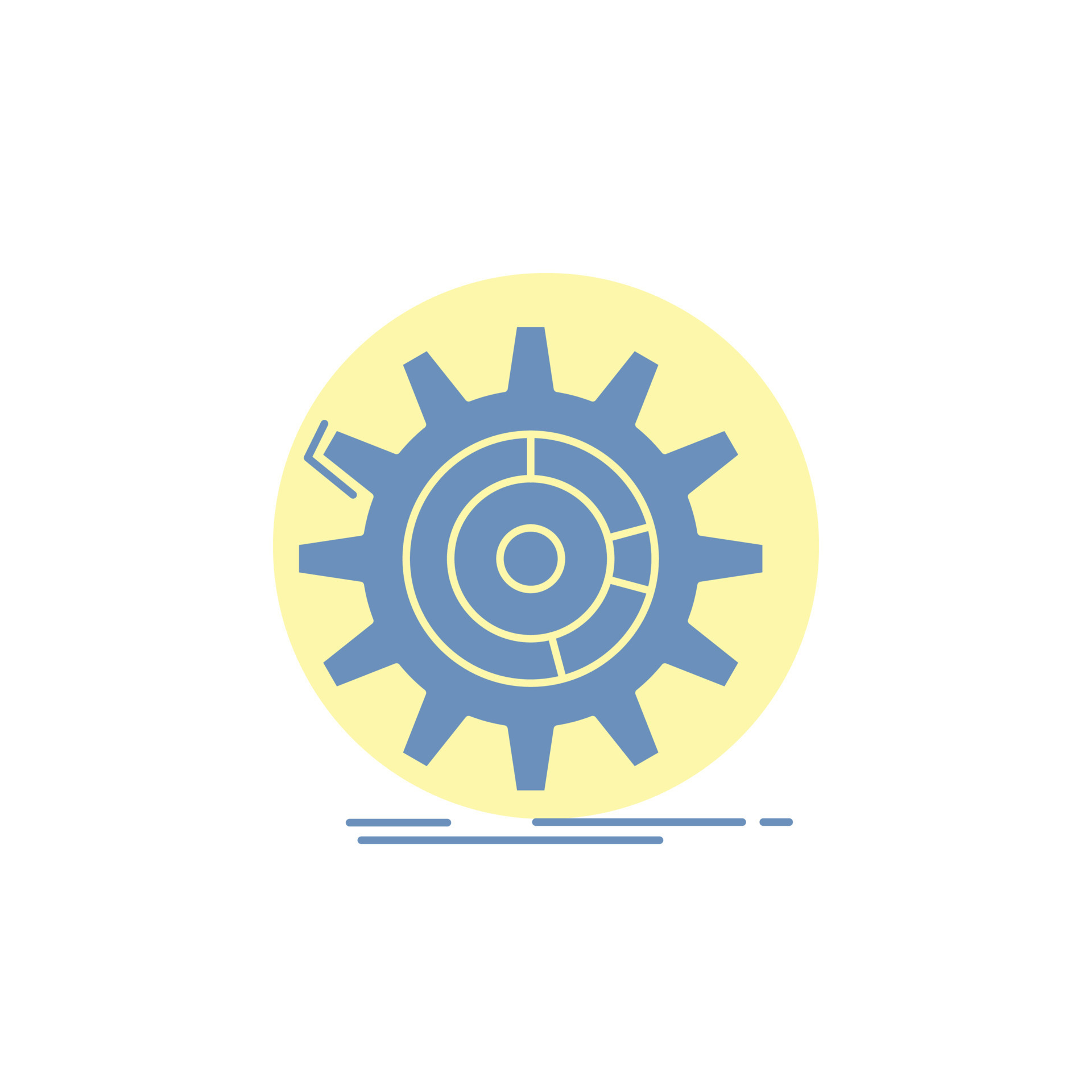 Setting Data Management Process Progress Glyph Icon 13032249