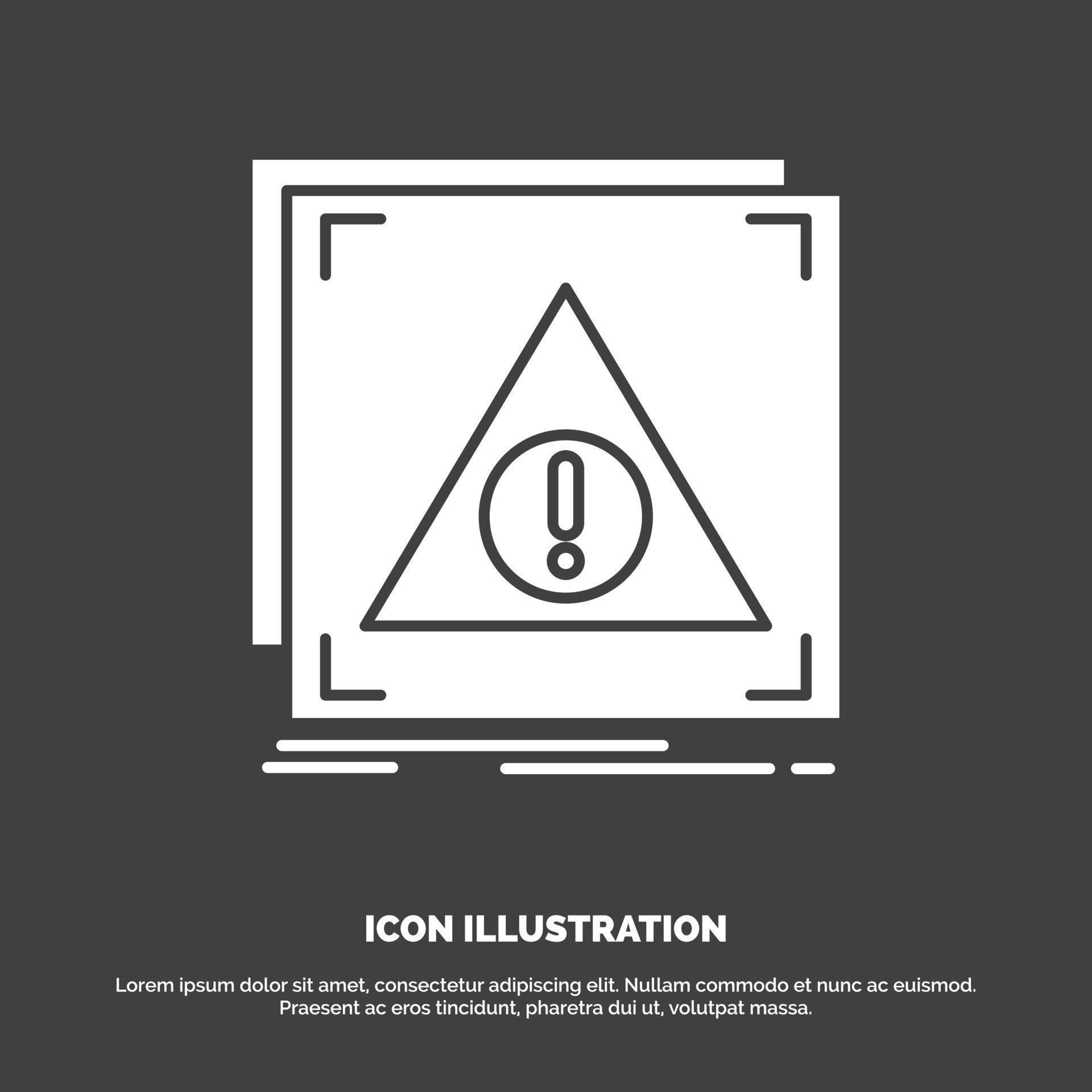 Error Application Denied Server Alert Icon Glyph Vector Symbol For Ui And Ux Website Or