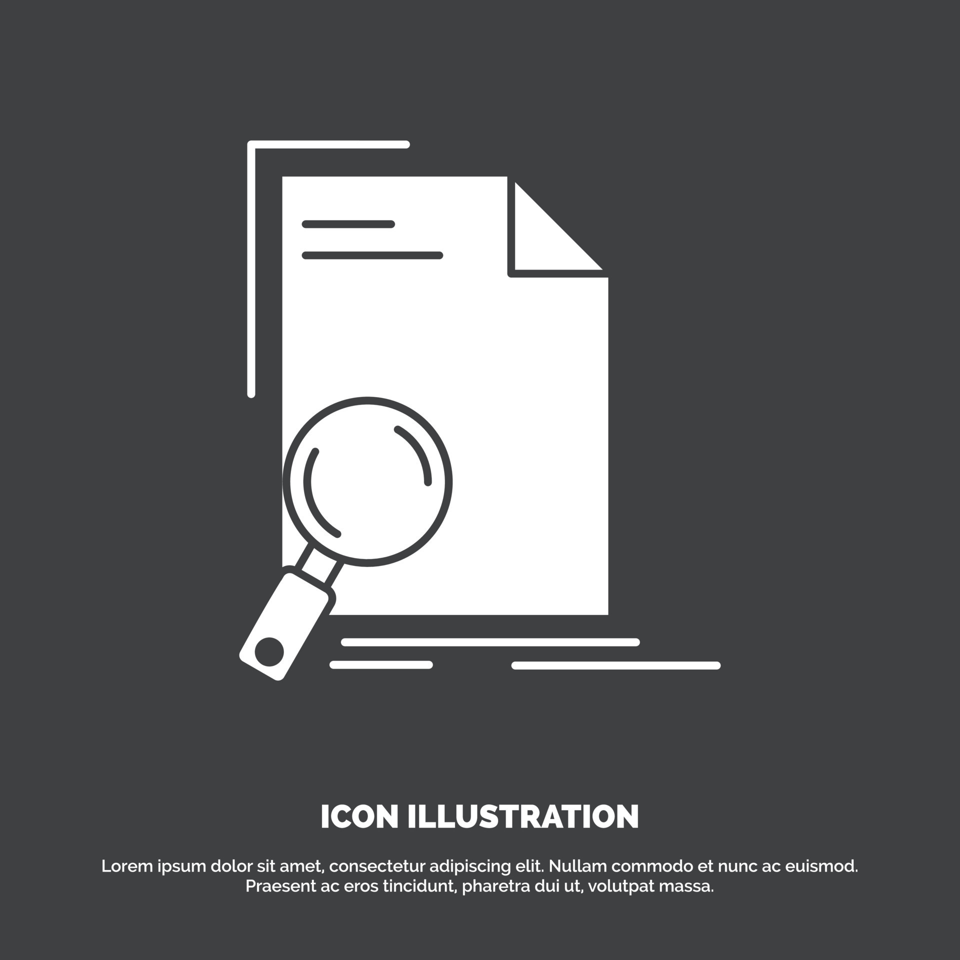 Analysis Document File Find Page Icon Glyph Vector Symbol For Ui And Ux Website Or Mobile