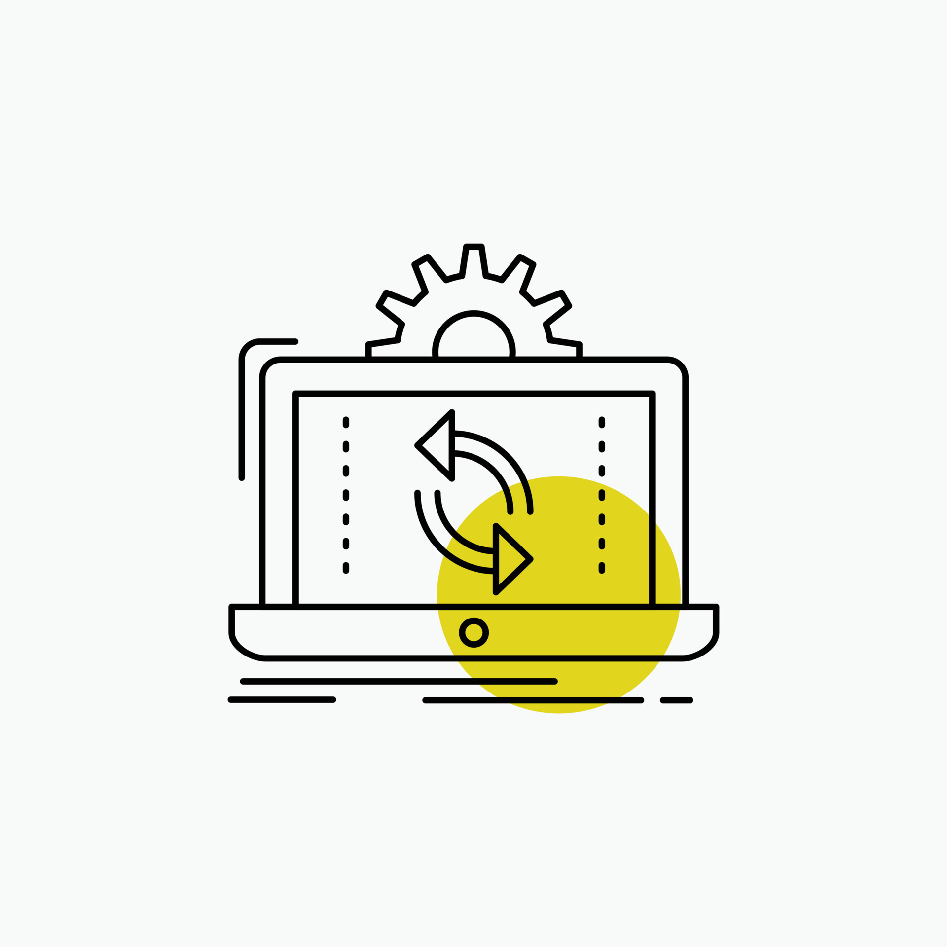 data. processing. Analysis. reporting. sync Line Icon 13032778 Vector Art at Vecteezy