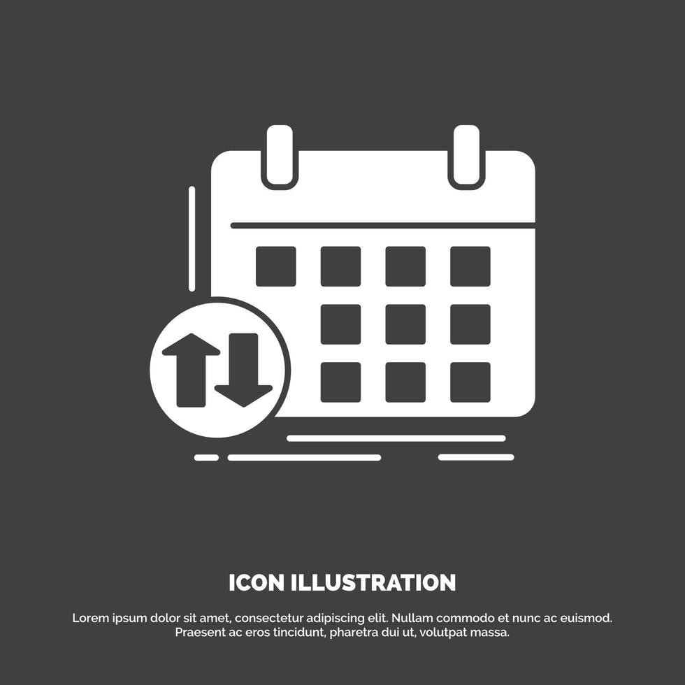 Schedule Classes Timetable Appointment Event Icon Glyph Vector Symbol For Ui And Ux