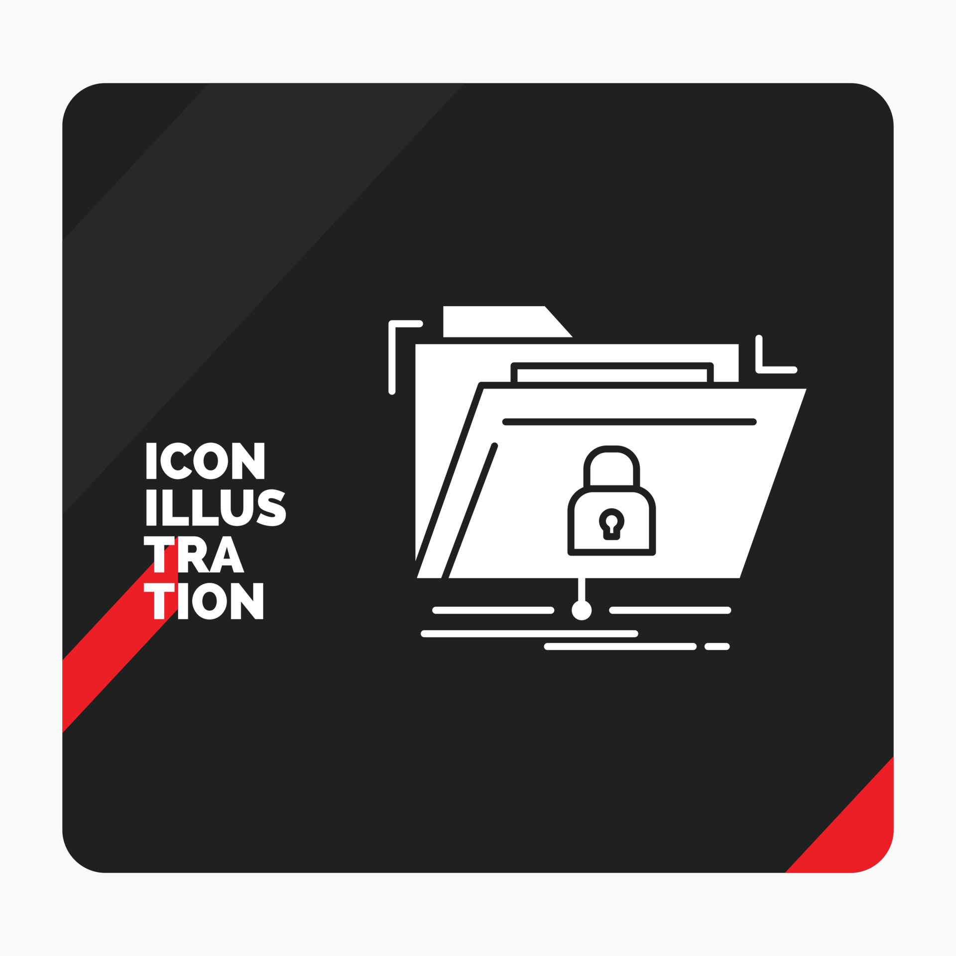 Red And Black Creative Presentation Background For Encryption Files Folder Network Secure