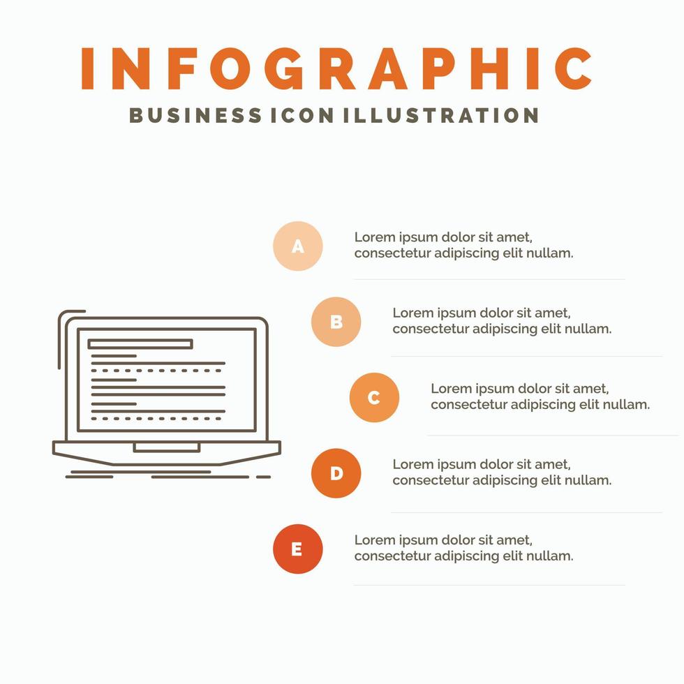 Code Coding Computer Monoblock Laptop Infographics Template For Website And Presentation