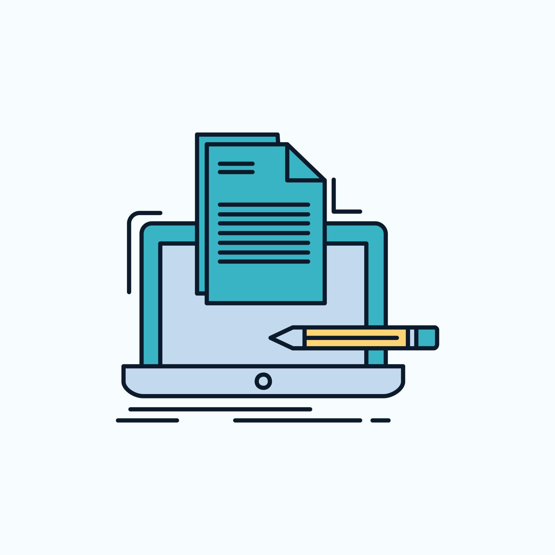 Coder Coding Computer List Paper Flat Icon Green And Yellow Sign And Symbols For Website