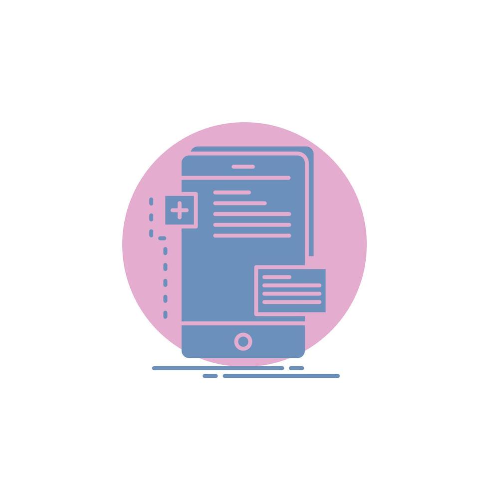 frontend. interface. mobile. phone. developer Glyph Icon. 13034163 Vector Art at Vecteezy