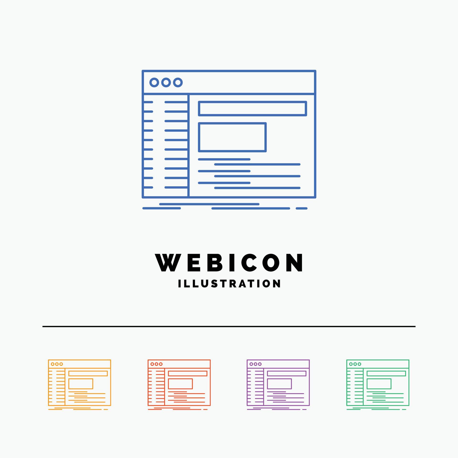 Admin. console. panel. root. software 5 Color Line Web Icon Template ...