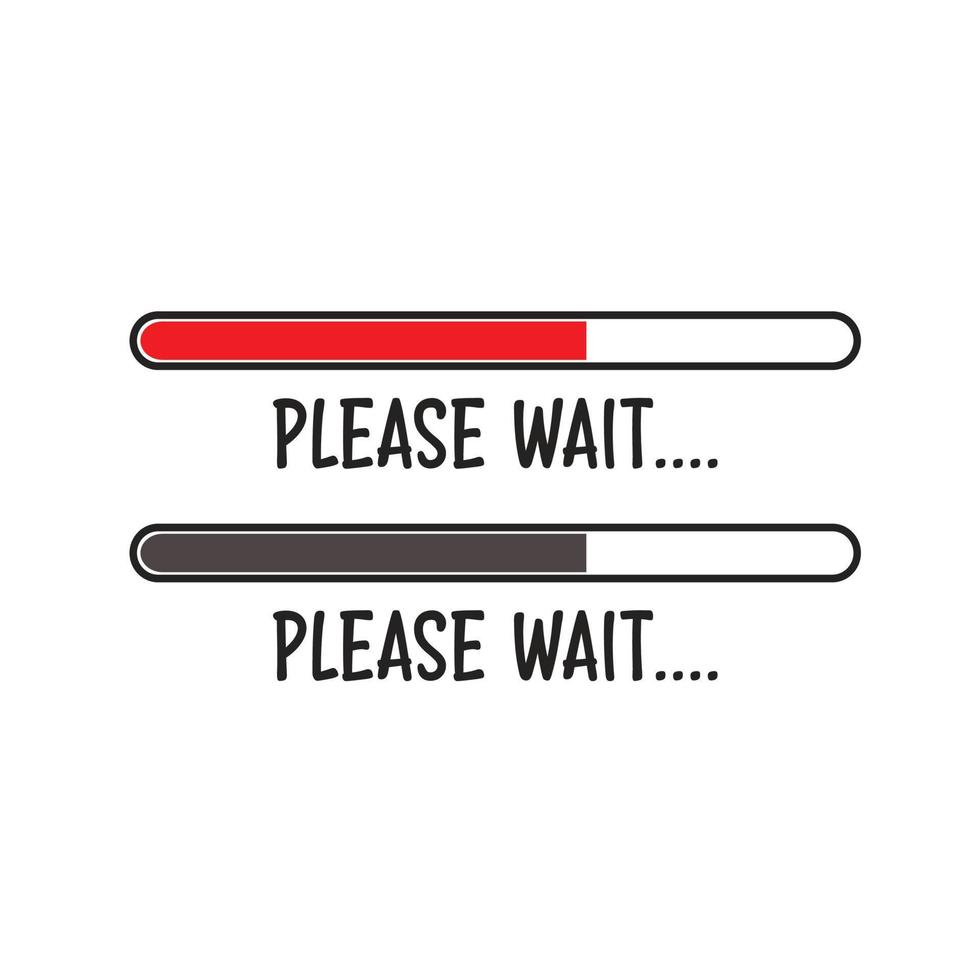 Vector illustration please wait. designs that are suitable for banner ...