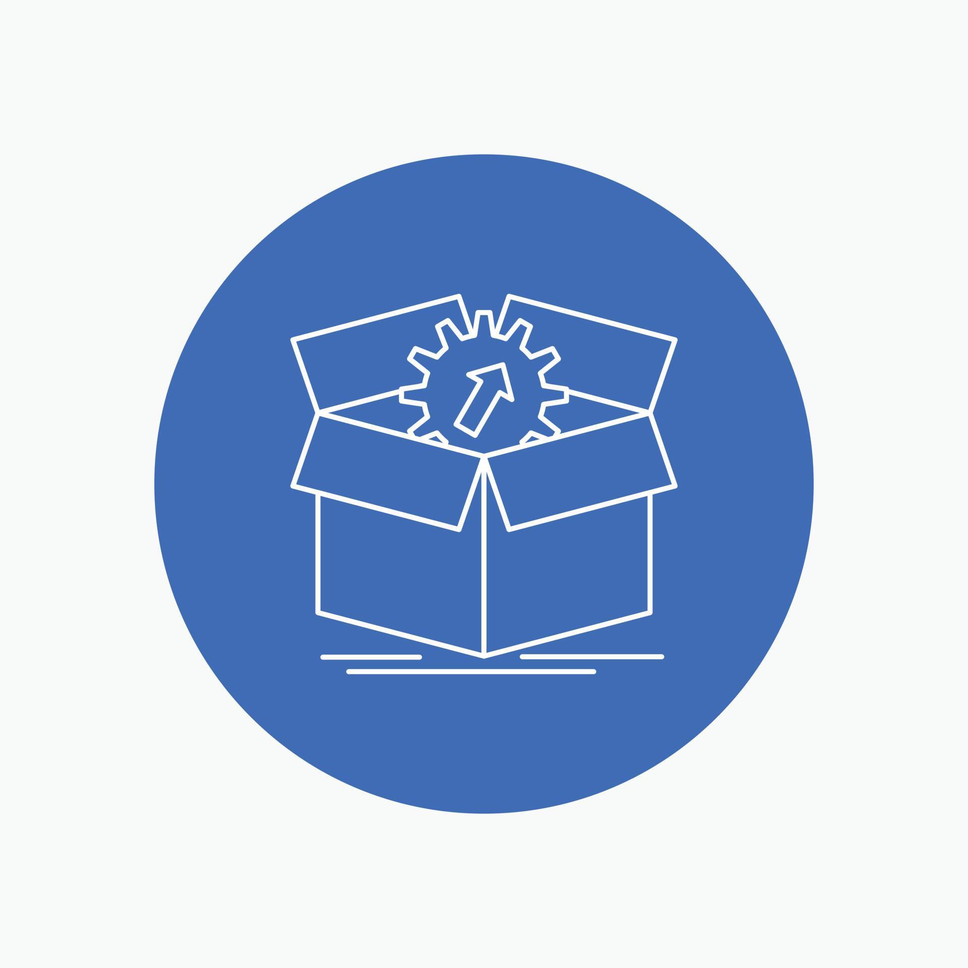 Upload Performance Productivity Progress Work White Line Icon In