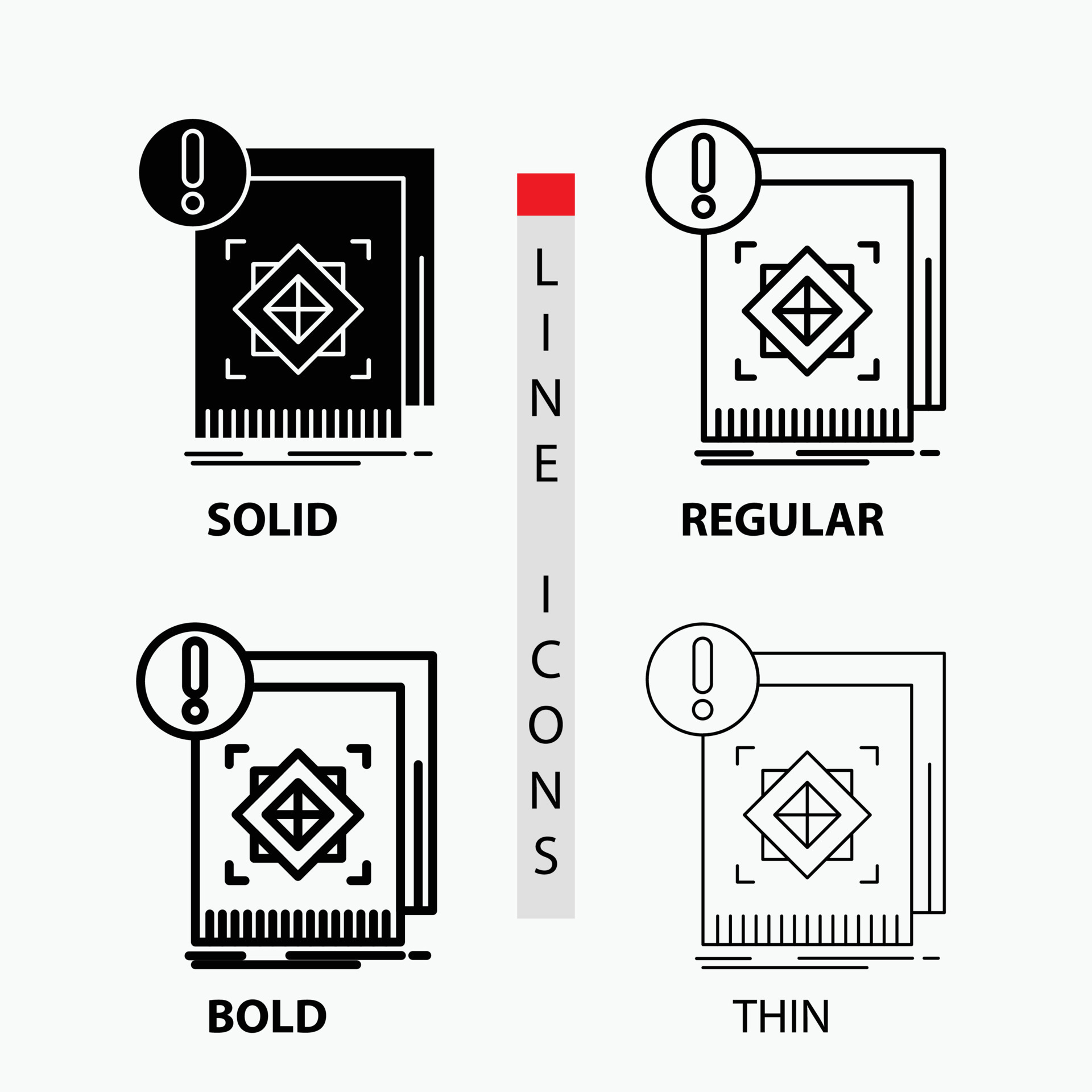 structure. standard. infrastructure. information. alert Icon in Thin ...