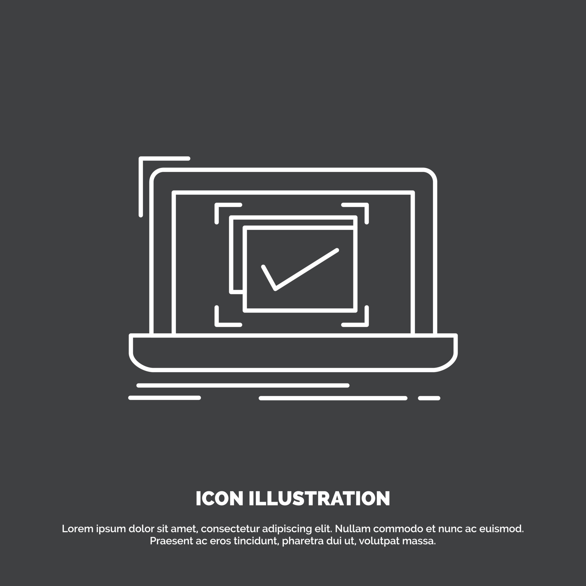 System Monitoring Checklist Good Ok Icon Line Vector Symbol For Ui And Ux Website Or