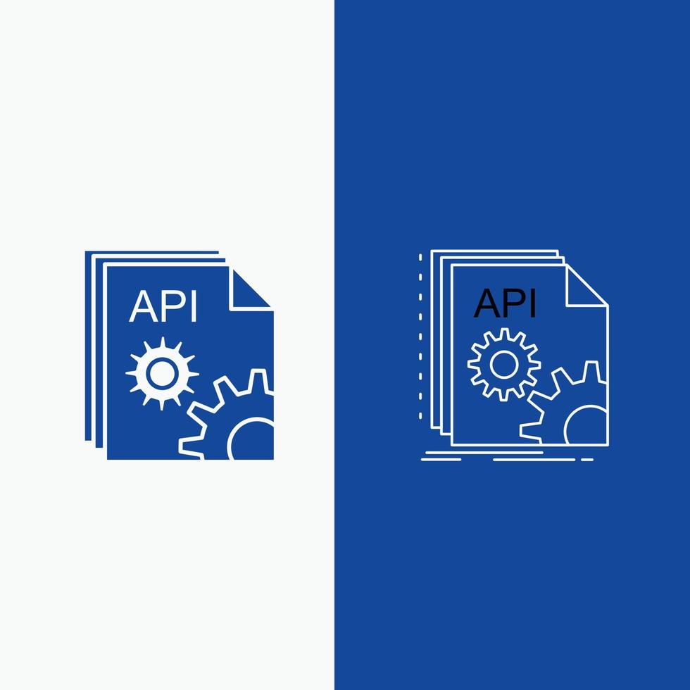 Api App Coding Developer Software Line And Glyph Web Button In Blue