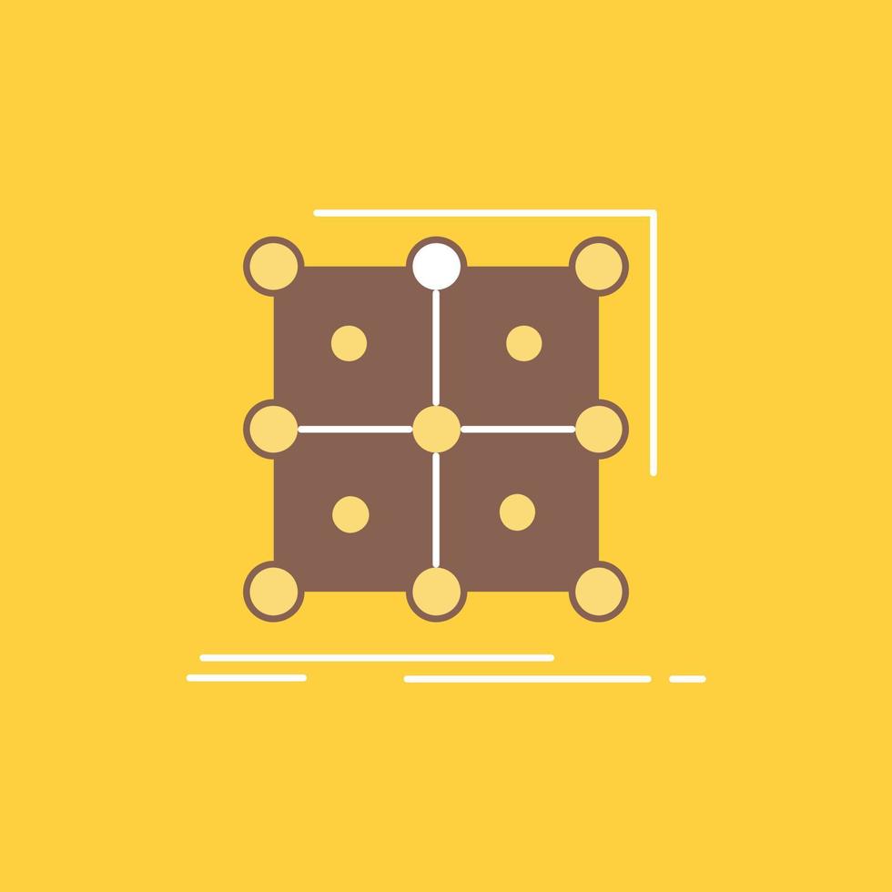 Data Framework App Cluster Complex Flat Line Filled Icon Beautiful