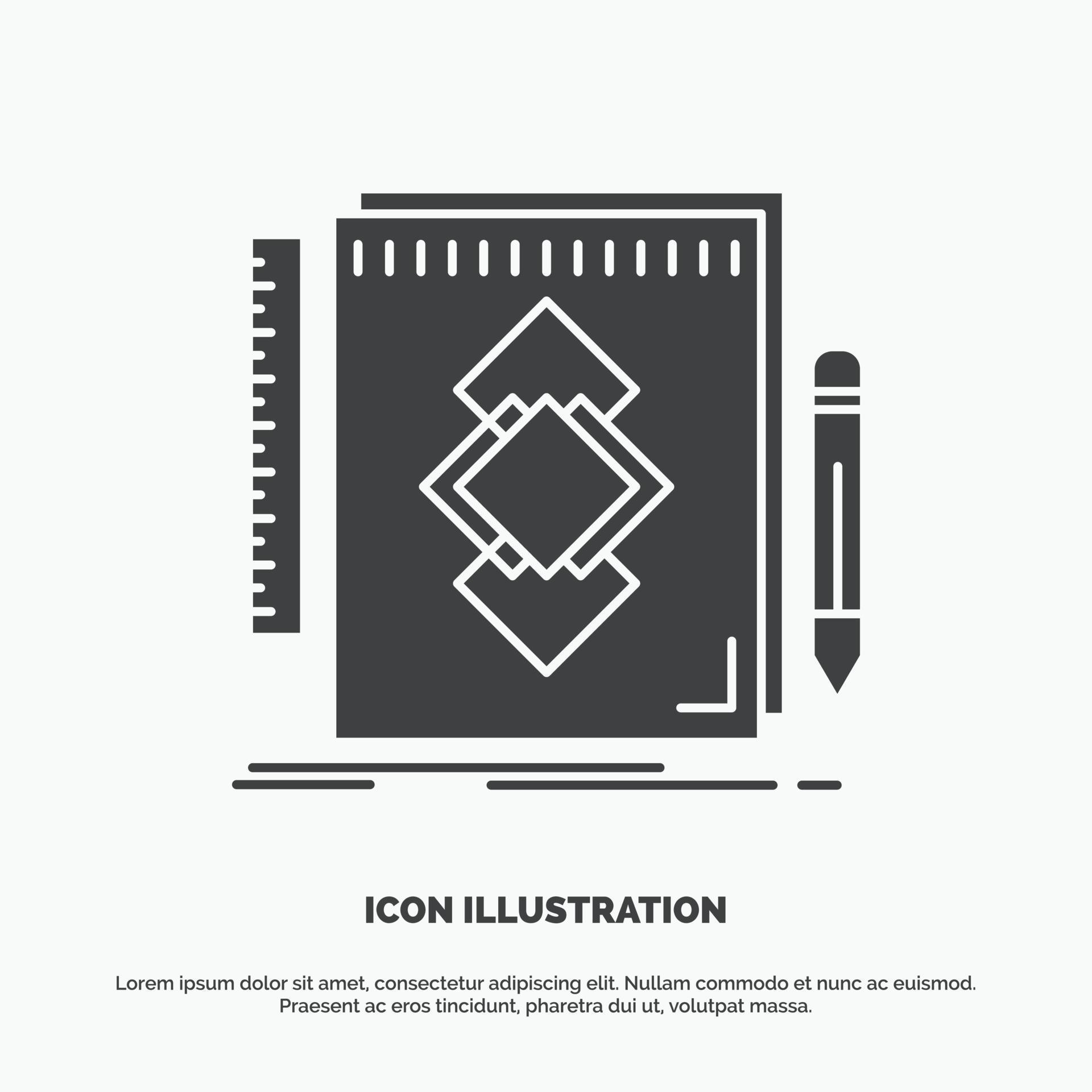 Design Tool Identity Draw Development Icon Glyph Vector Gray Symbol For Ui And Ux Website
