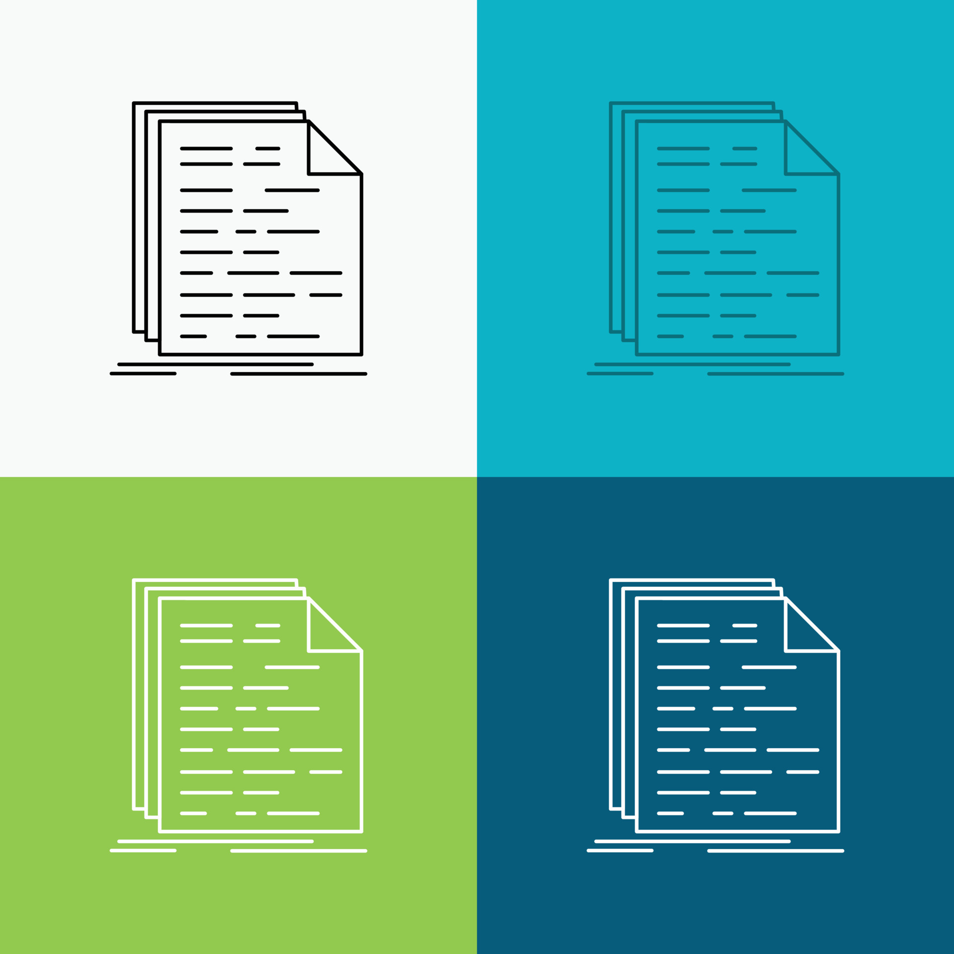 Code Coding Doc Programming Script Icon Over Various Background Line Style Design Designed