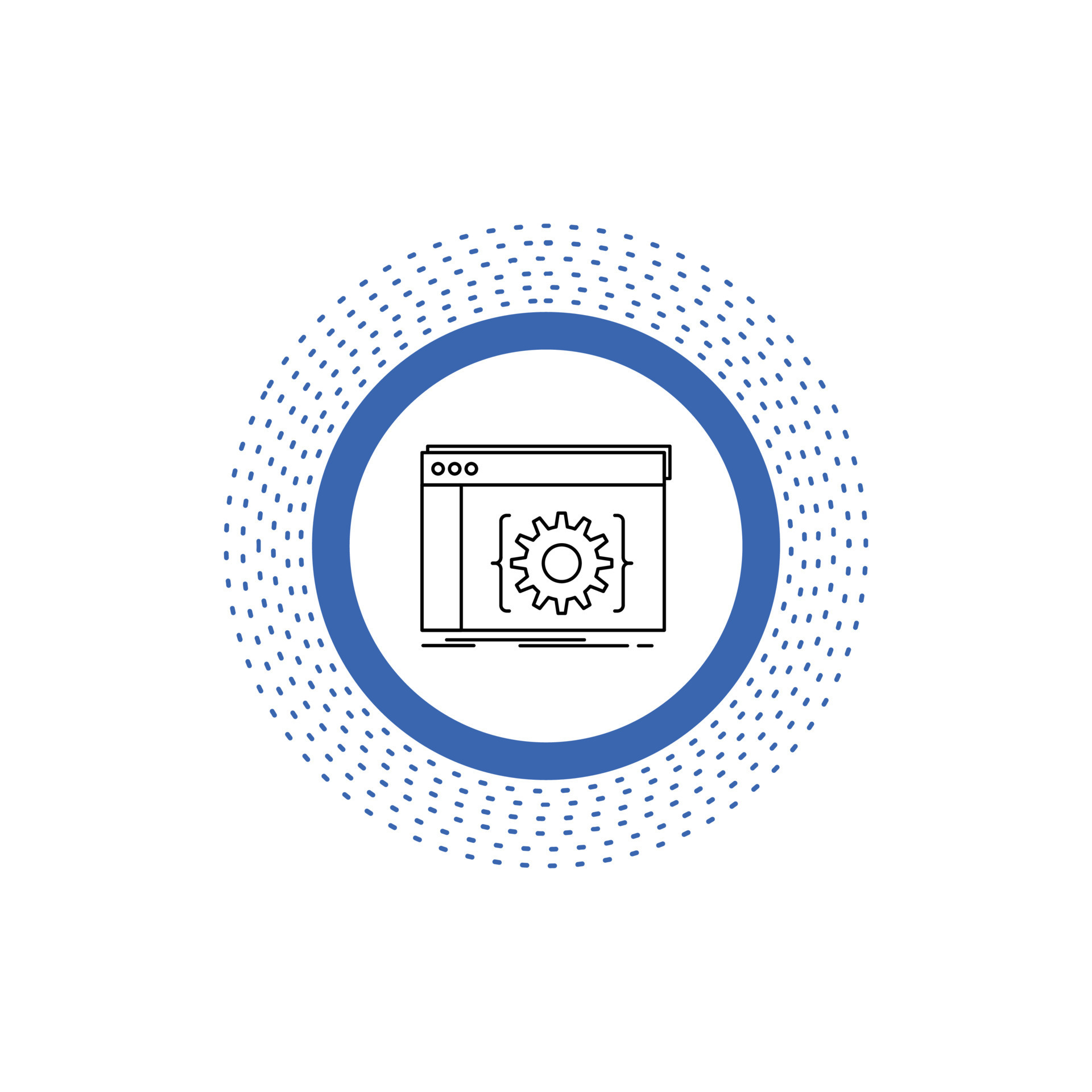 Api App Coding Developer Software Line Icon Vector Isolated