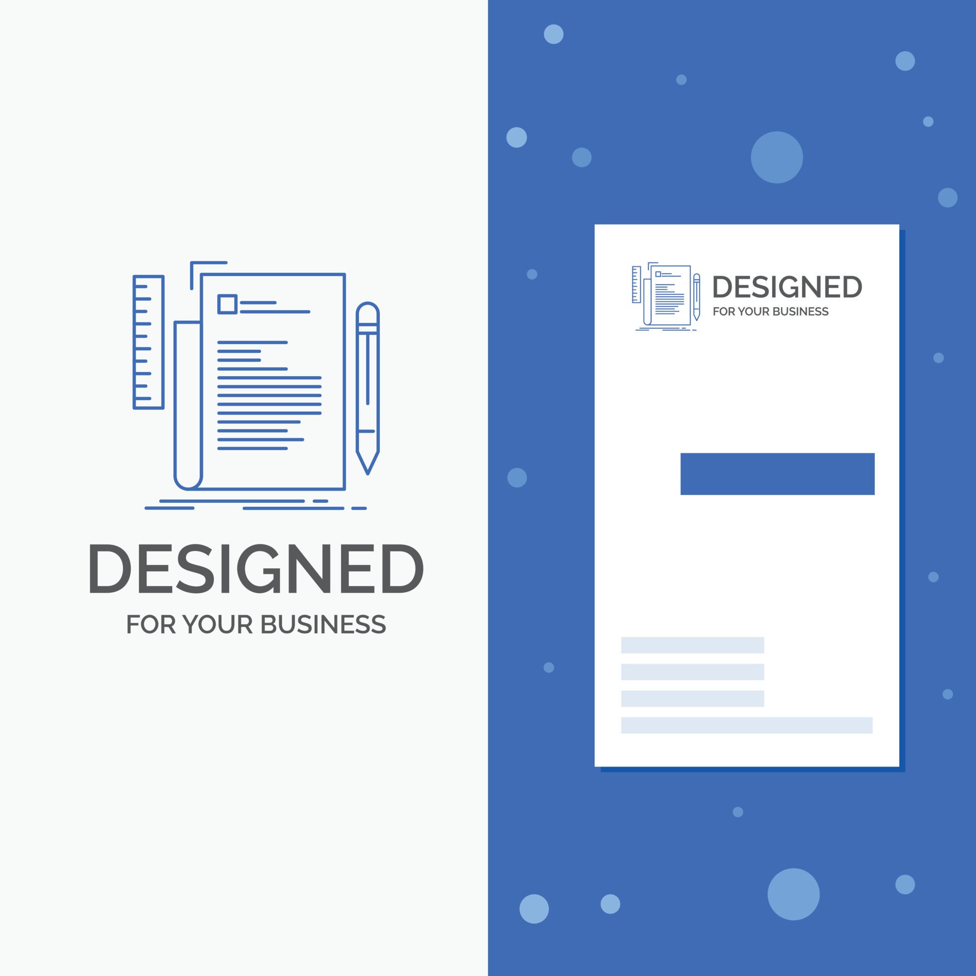 Business Logo For Code Coding File Programming Script Vertical Blue Business Visiting Card
